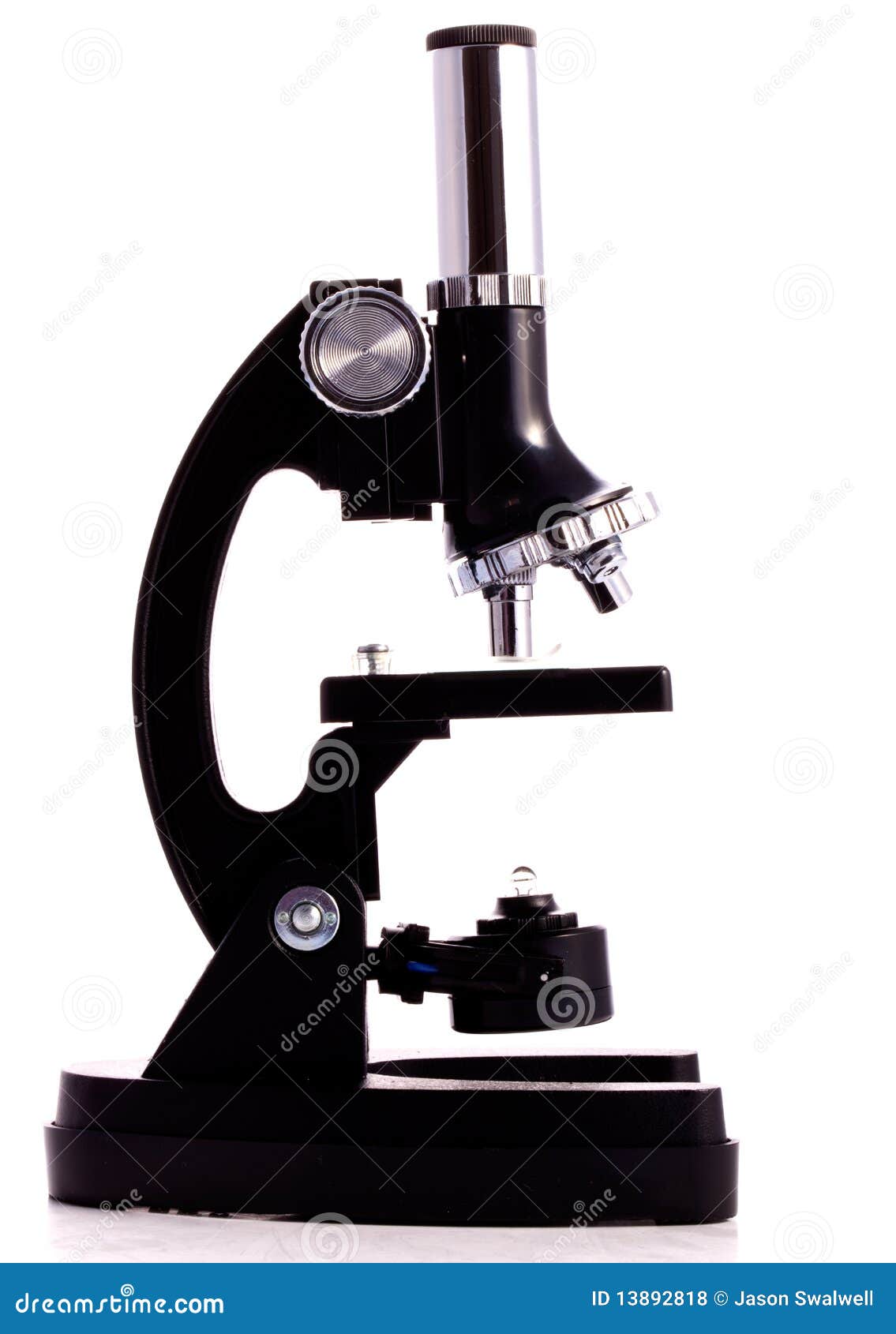 Profile of Microscope stock photo. Image of eyepiece - 13892818