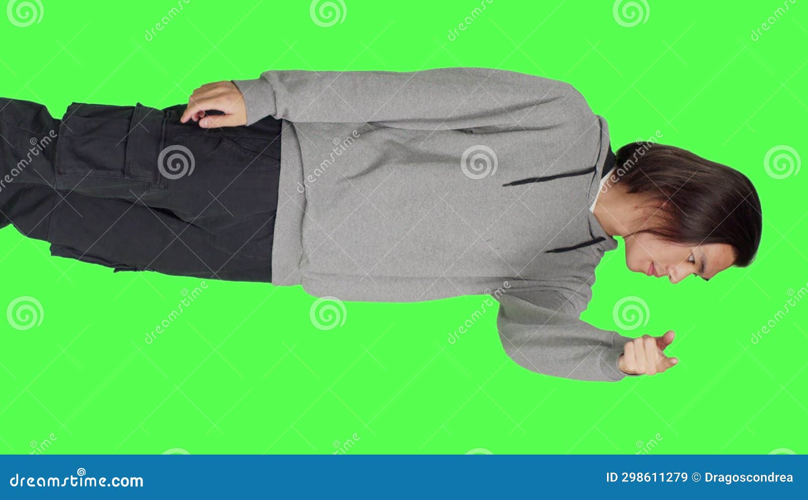 Profile of Model Indicating Left or Right Direction Stock Video - Video ...