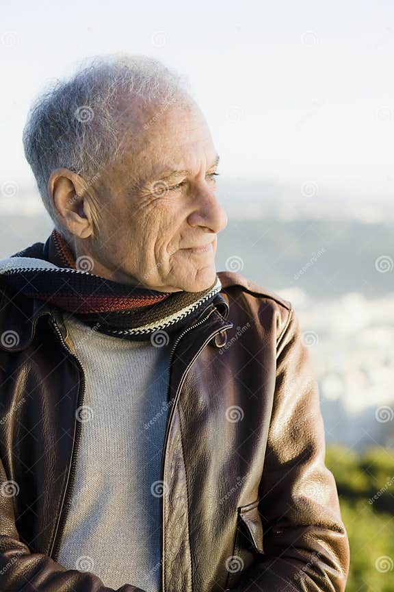 Profile of Old Man stock photo. Image of balding, daytime - 12096394