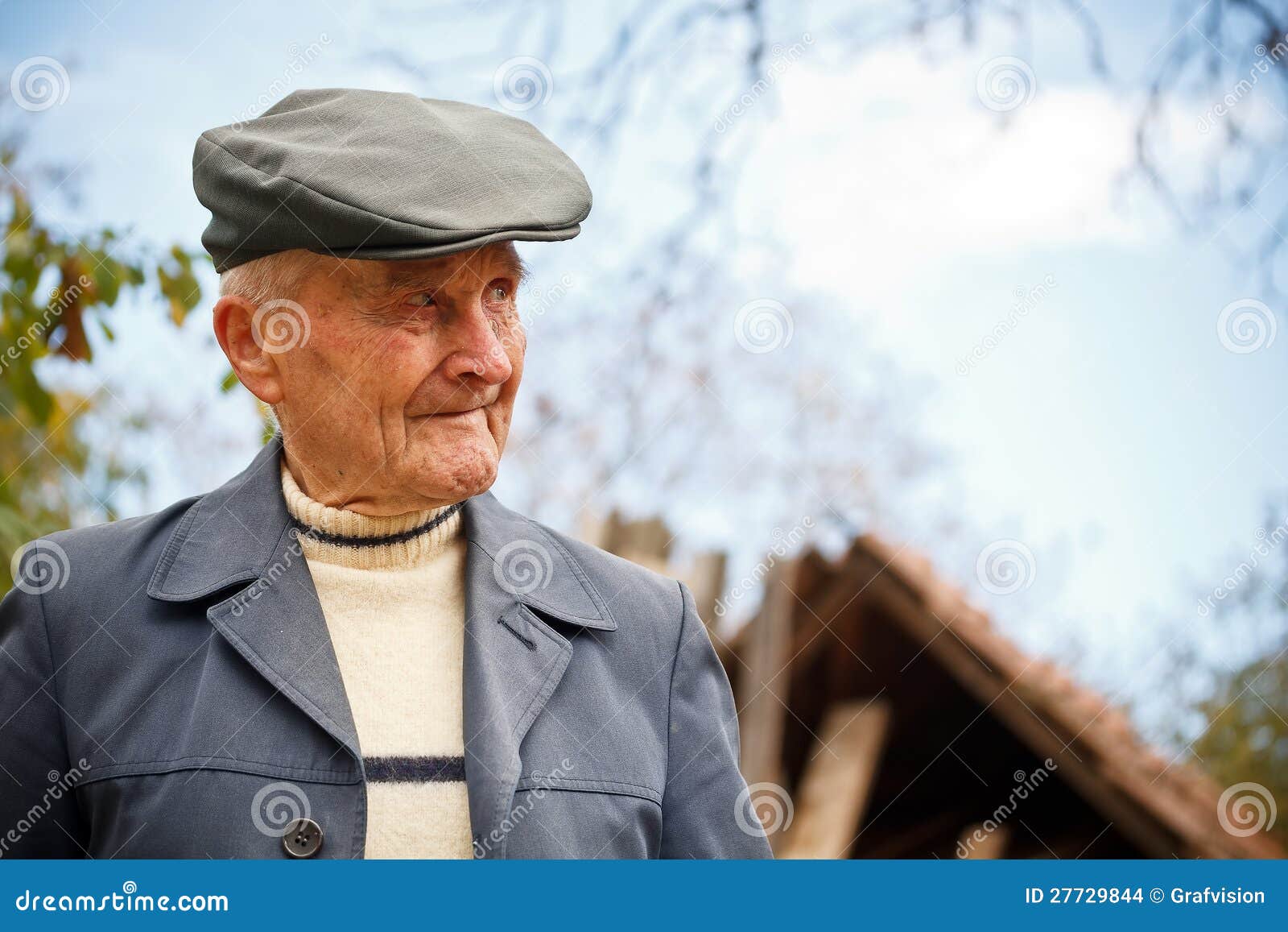Profile of an old man stock photo. Image of single, male - 27729844