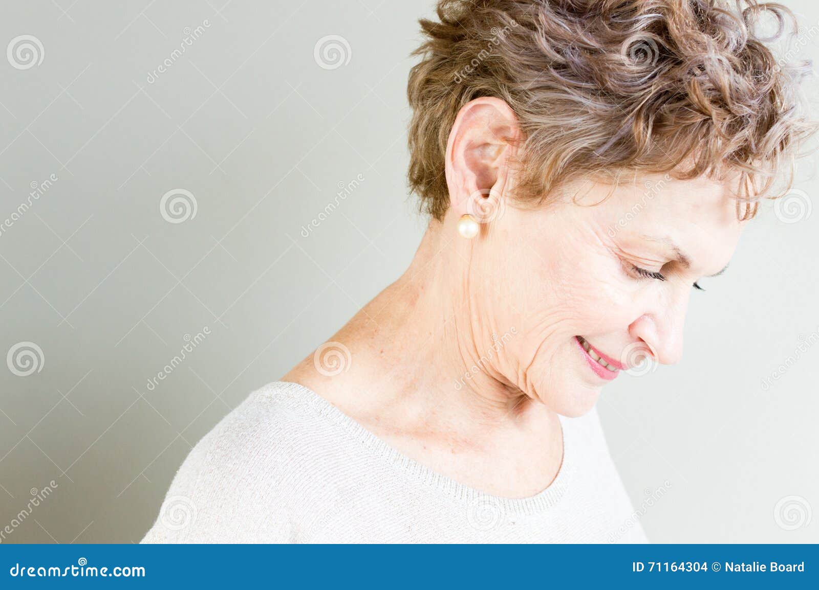 Profile of older woman stock photo. Image of hair, senior - 71164304