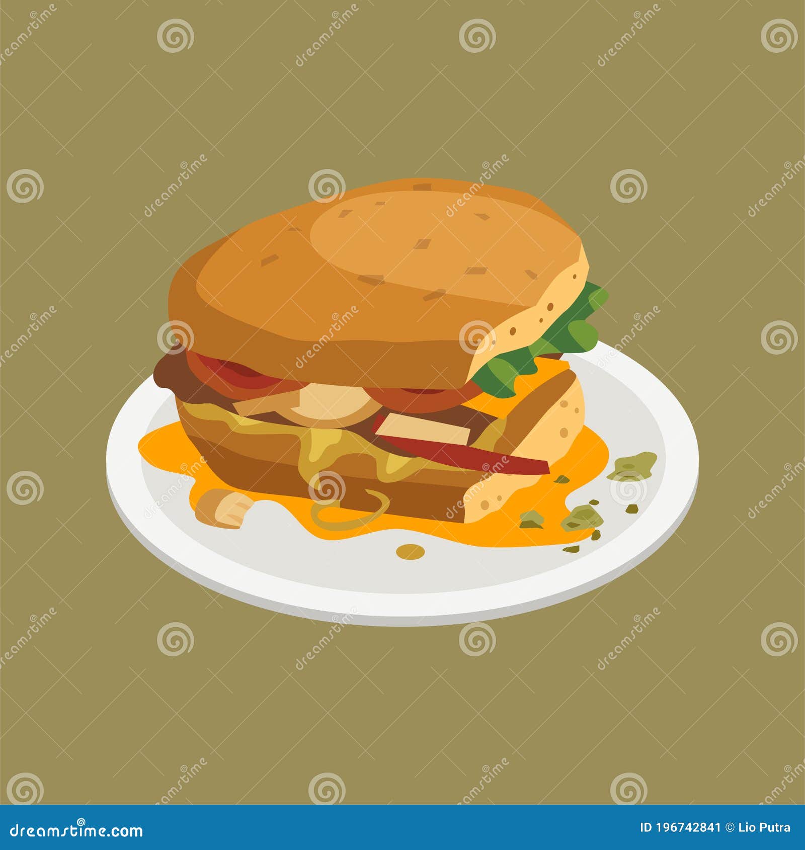 Leftover Food Flat Illustration on a Background Stock Vector ...
