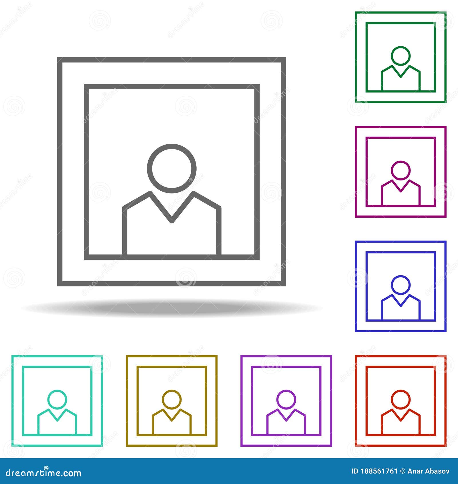 Profile Picture Icon. Elements of Web in Multi Color Style Icons Stock ...