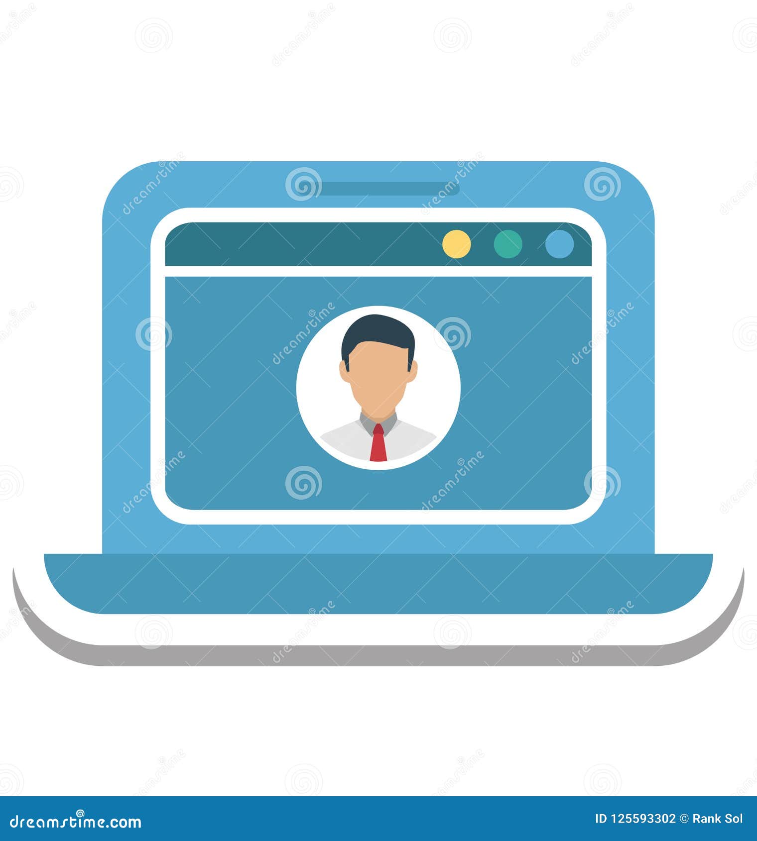 Profile Popup, Web Profile Isolated Vector Icon Stock Vector ...