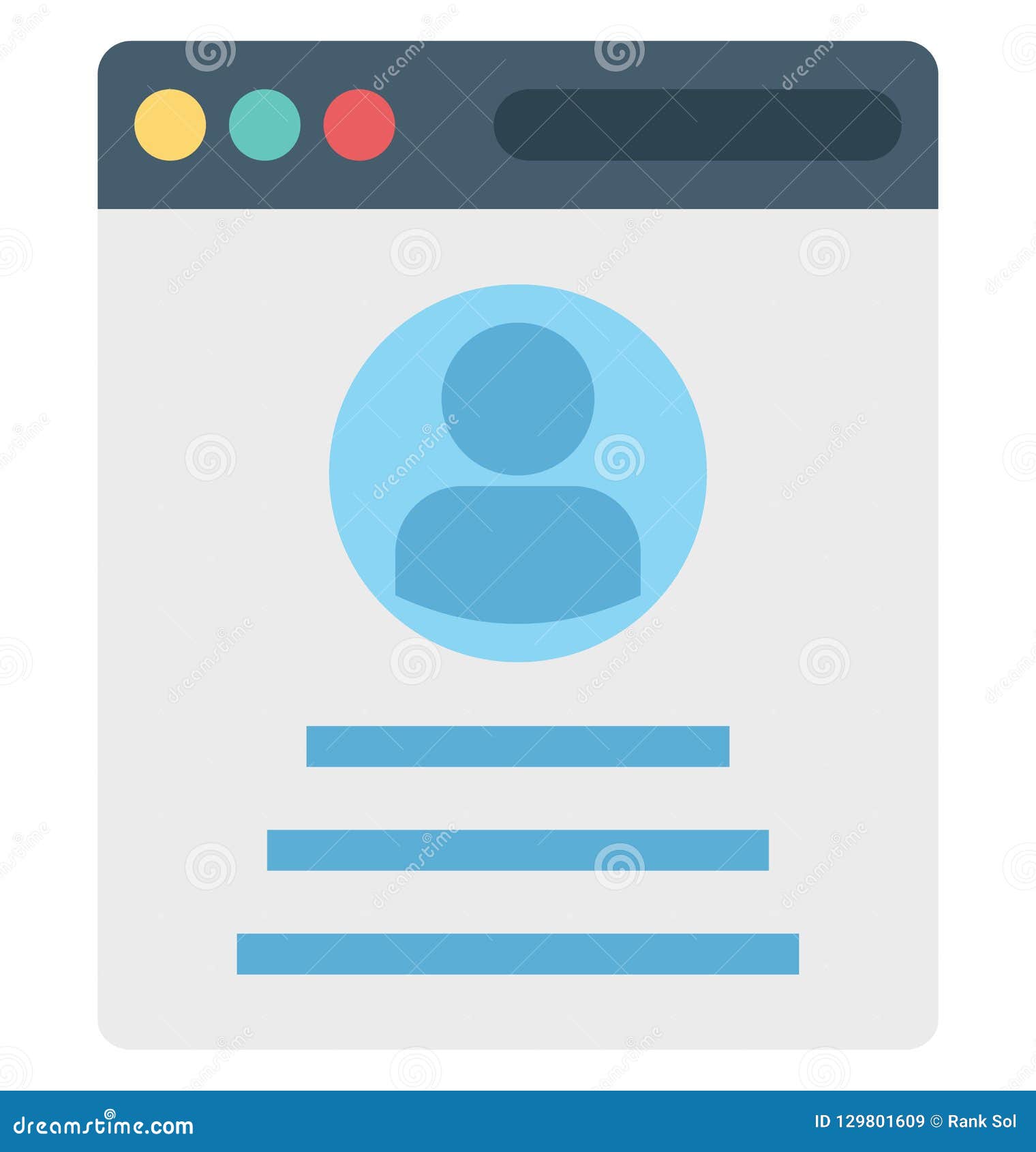 Profile Popup, Web Profile, Isolated Vector Icons that Can Be Easily ...