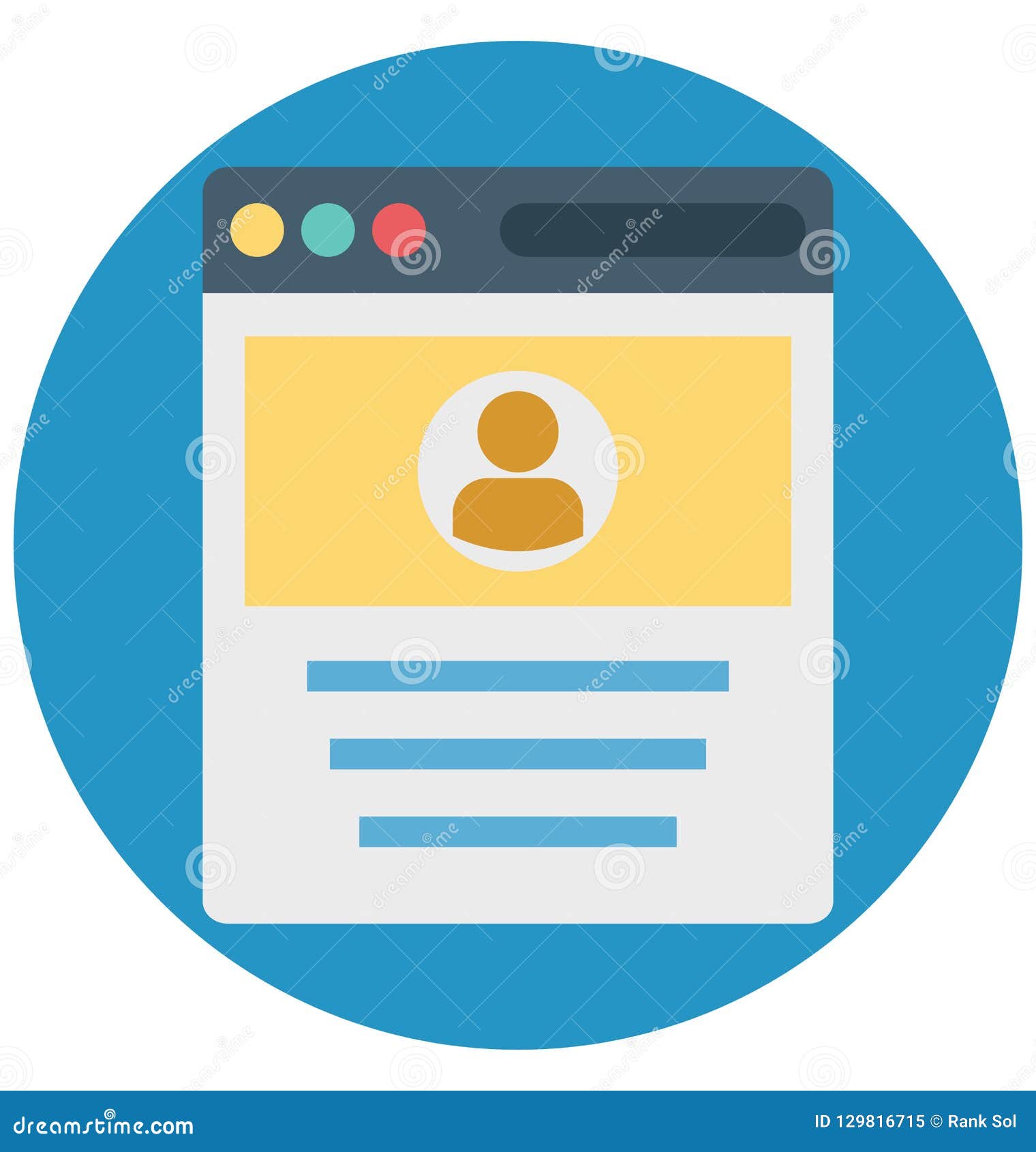 Profile Popup, Web Profile, Isolated Vector Icons that Can Be Easily ...