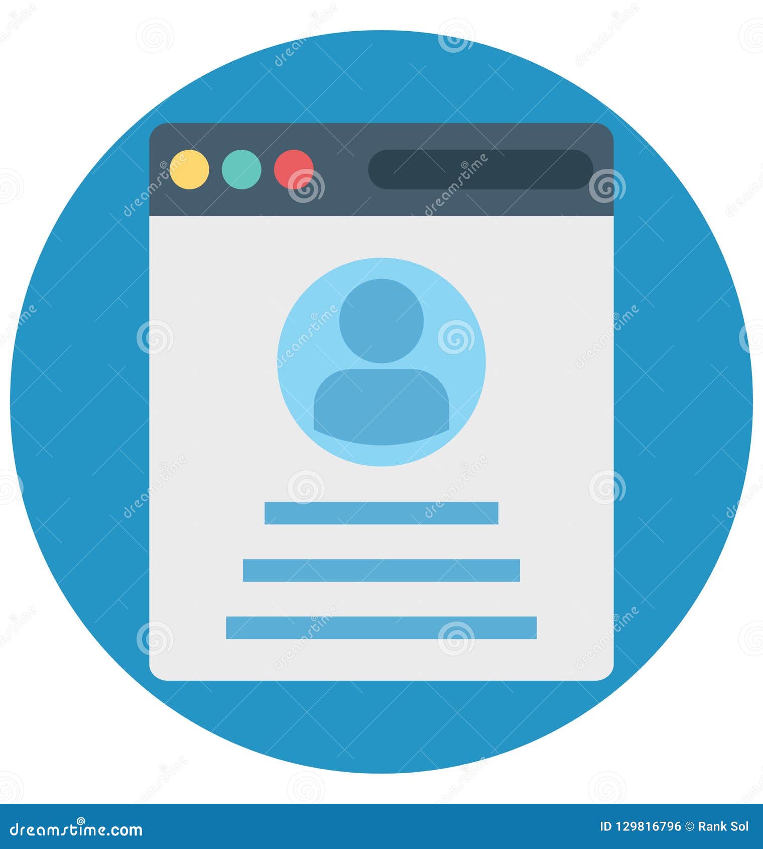 Profile Popup, Web Profile, Isolated Vector Icons that Can Be Easily ...