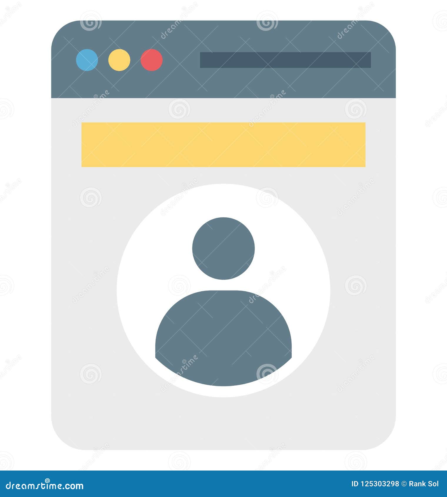 Profile Popup, Web Profile Vector Icon Editable Stock Vector ...