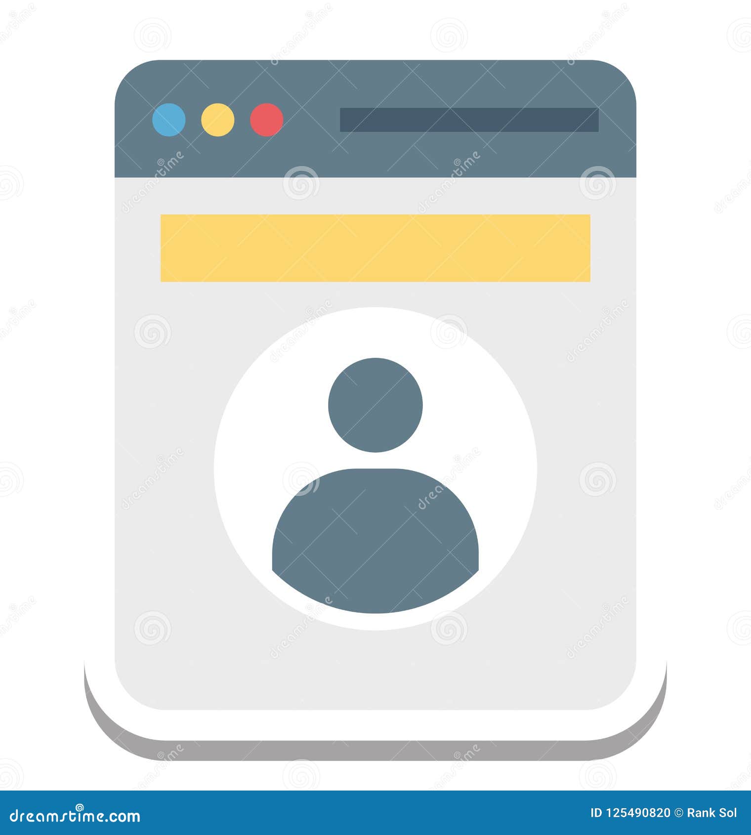 Profile Popup, Web Profile Vector Icon Editable Stock Vector ...