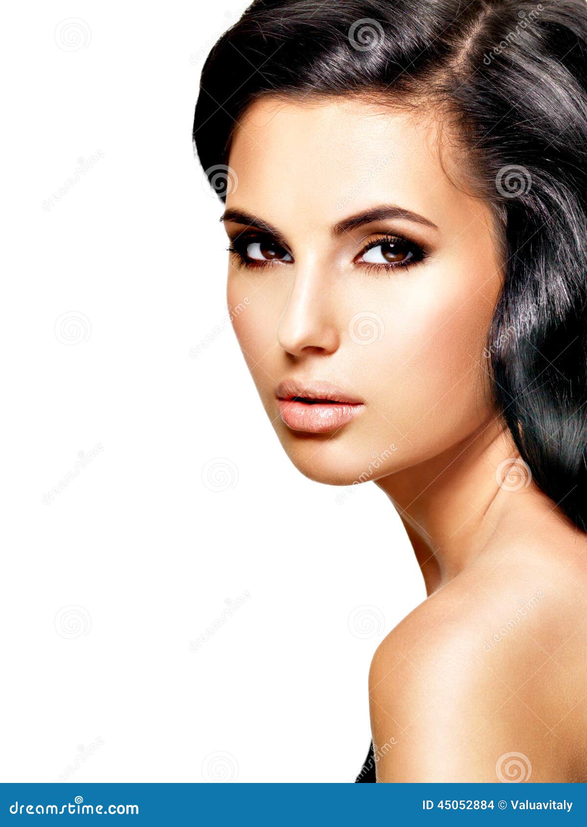 Profile Portrait of the Beautiful Young Woman Stock Photo - Image of ...