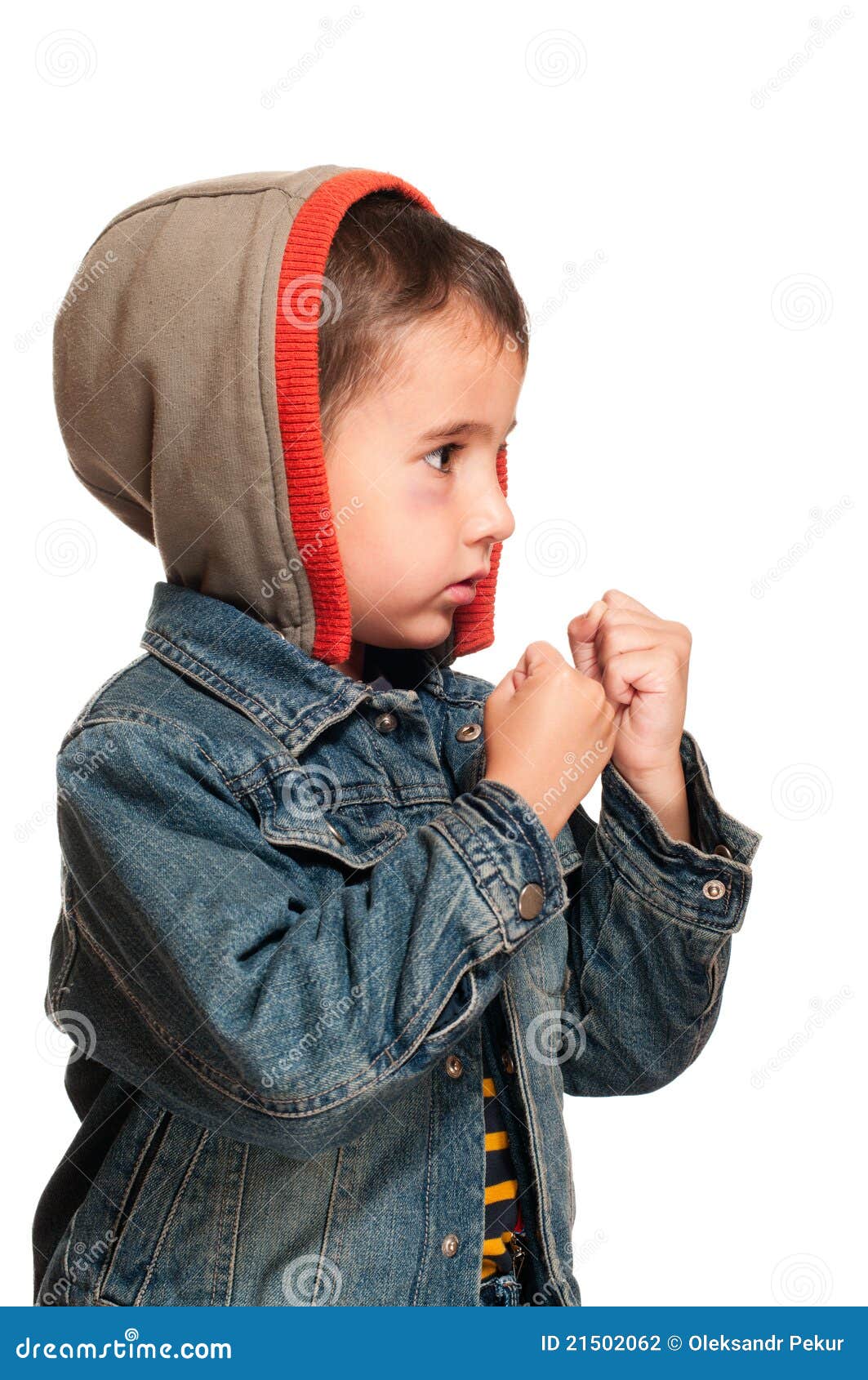 Profile Portrait of Little Boy Stock Photo - Image of white, danger ...