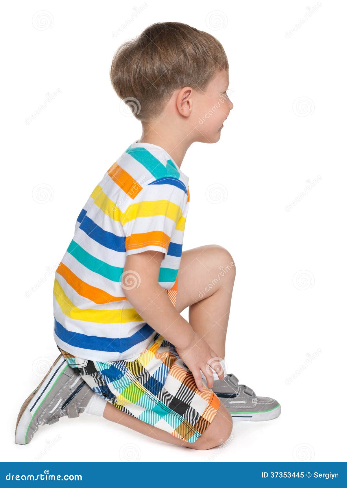 Profile Portrait of a Little Boy Stock Image - Image of interest ...