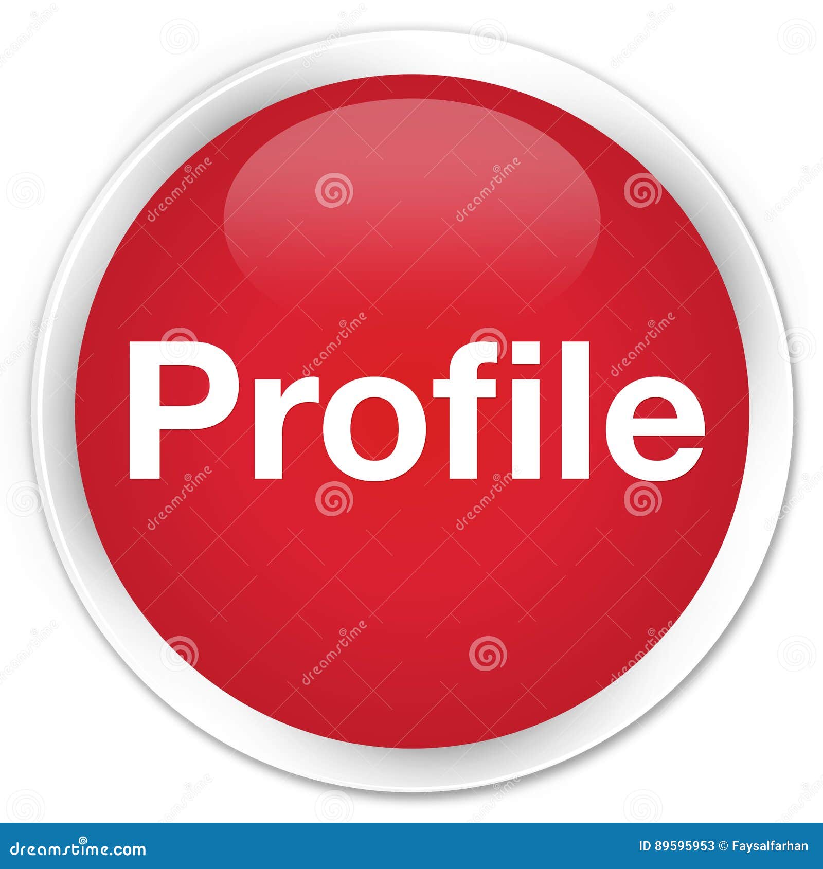 Profile Premium Red Round Button Stock Illustration - Illustration of ...