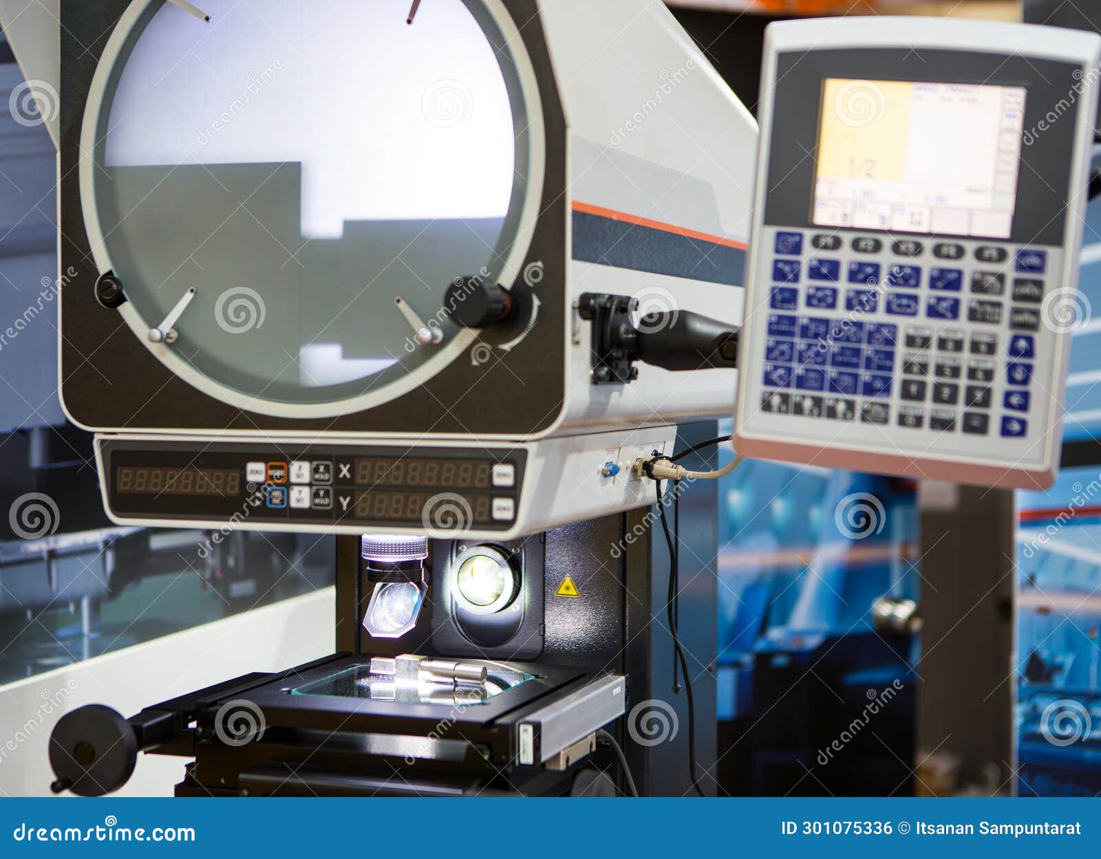 Profile Projector Dimension Measurement Machine Stock Photo - Image of ...