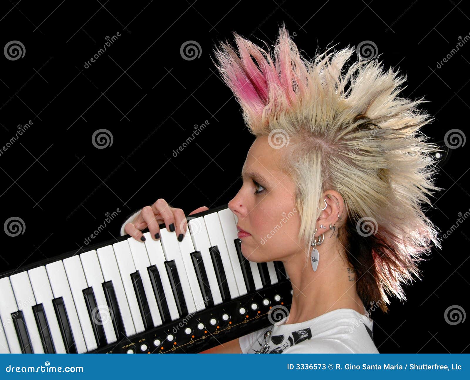 Profile of Punk Musician stock image. Image of color, sound - 3336573
