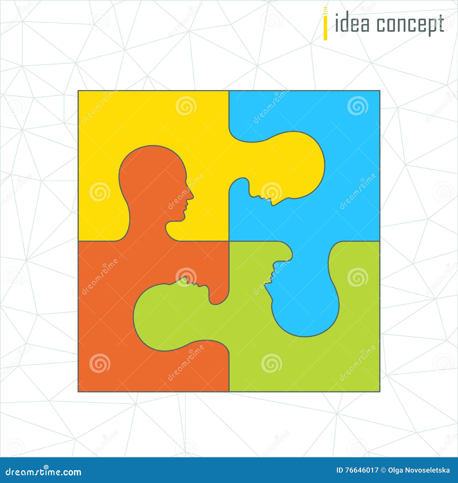 Profile Puzzle Idea Concept Stock Vector - Illustration of backdrop ...