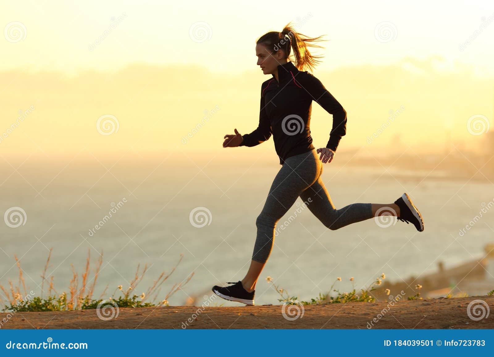 Runner Running Sunset