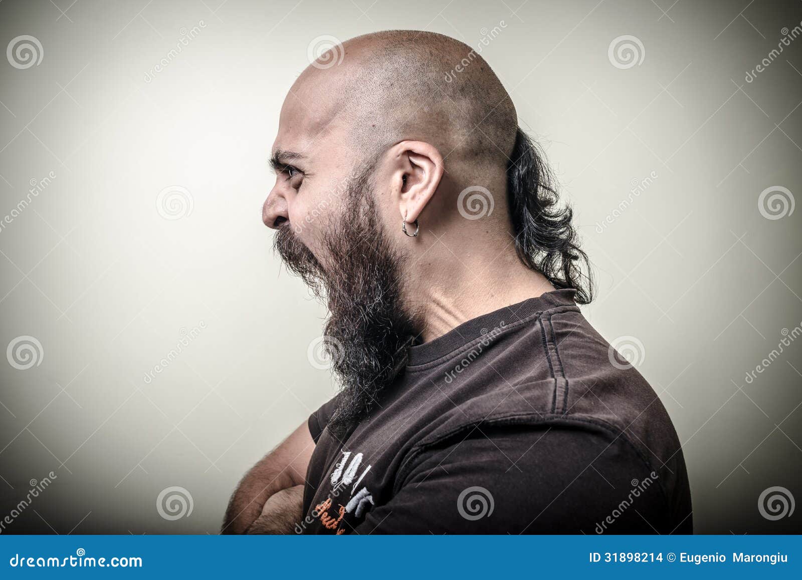 Angry Man Face Profile