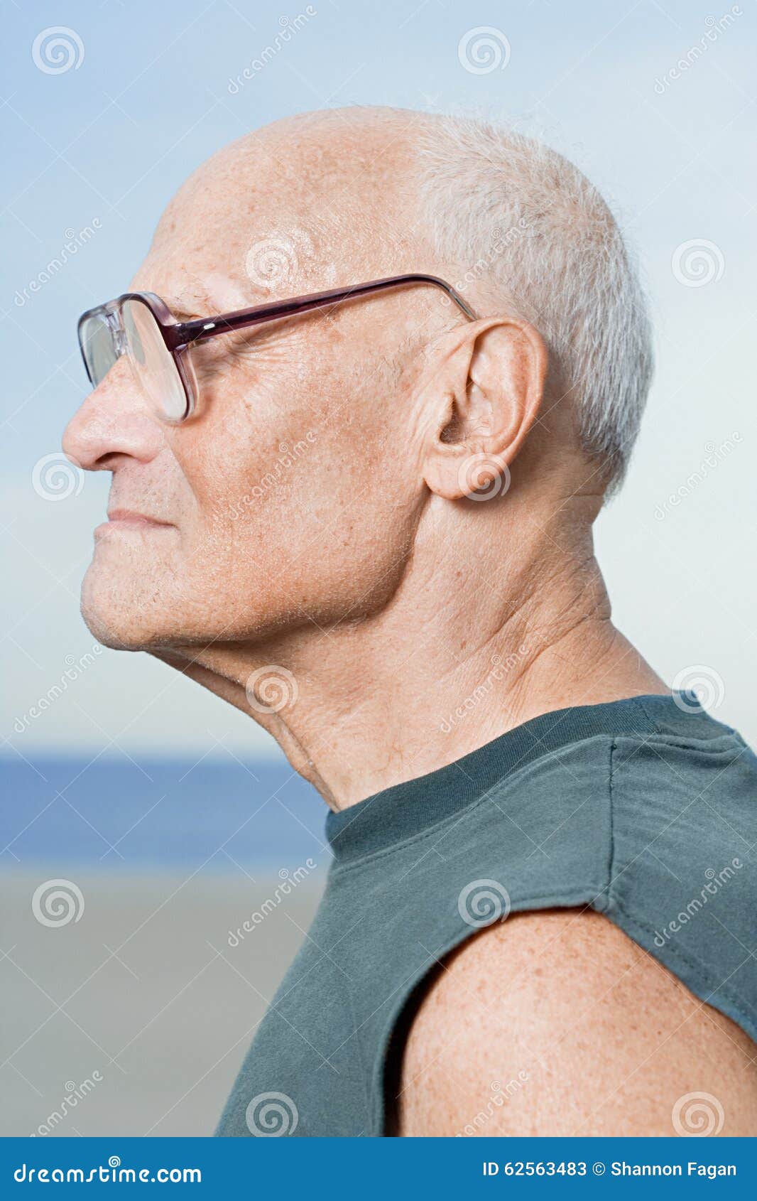 Profile of a senior man stock image. Image of senior - 62563483