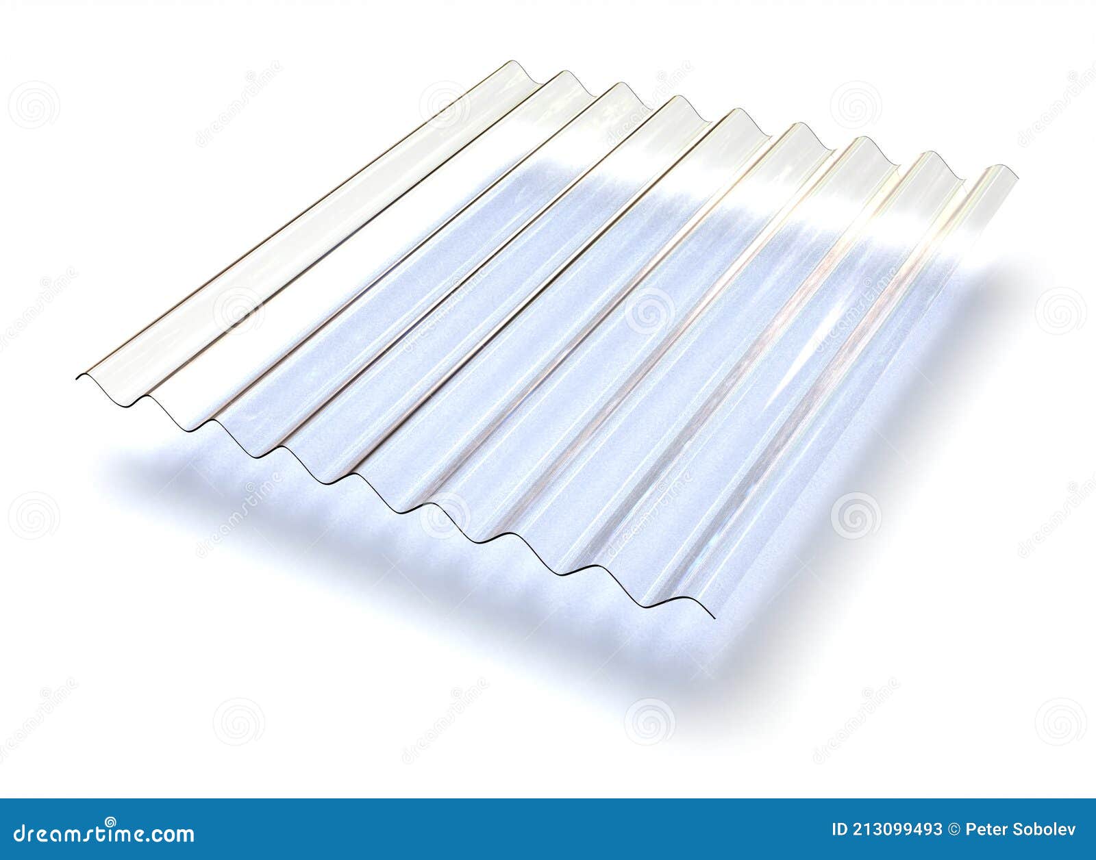 Profile Sheet of Transparent Plastic Stock Image - Image of industry ...
