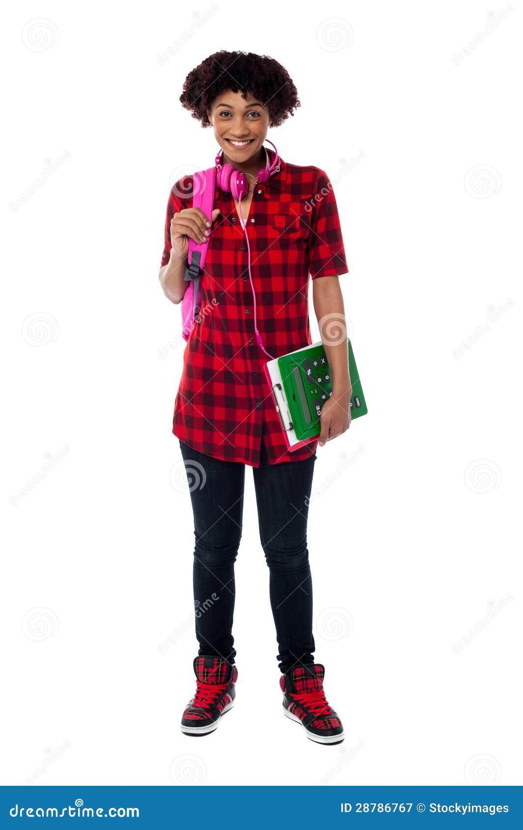 Profile Shot of a Beautiful Young College Student Stock Image - Image ...