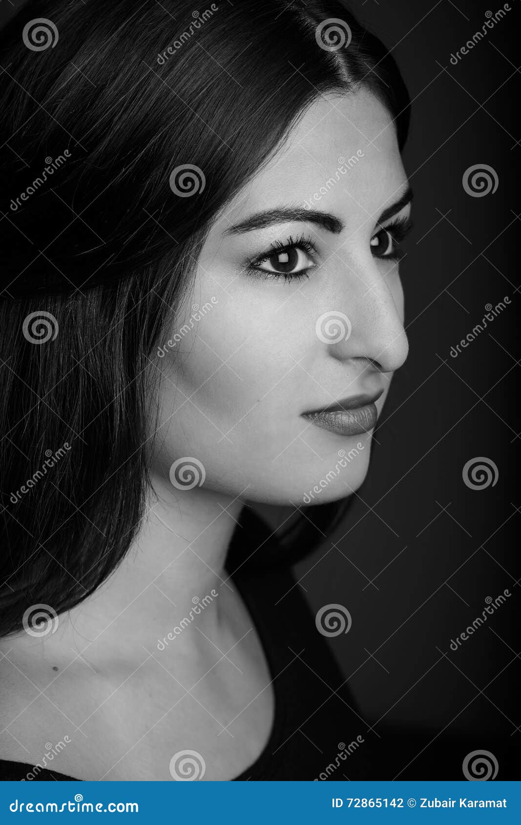 Profile Shot of a Beautiful Young Model Stock Photo - Image of female ...