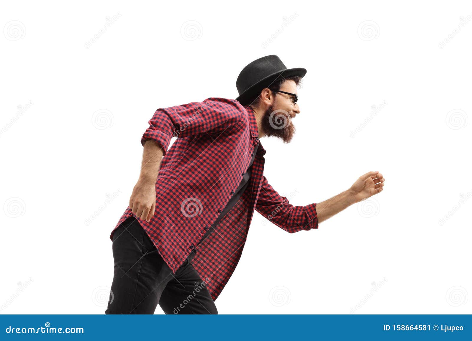 Profile Shot Of A Man Dancing Stock Image - Image of cheerful, hobby ...
