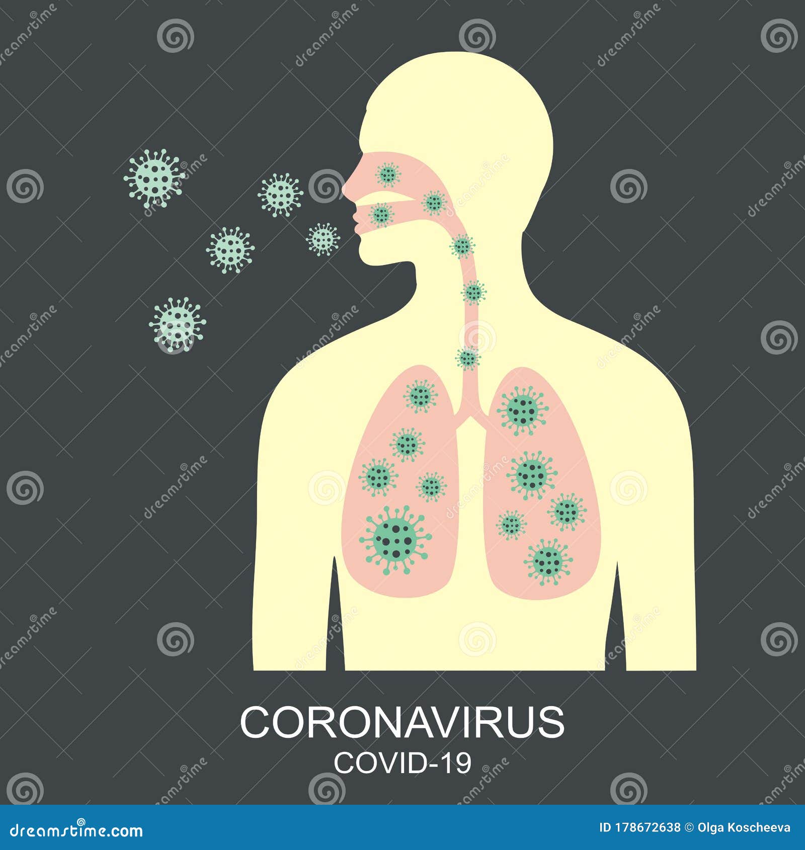 Sick Man Silhouette Poses. Set Of Diseases Icons. Vector Illustration ...
