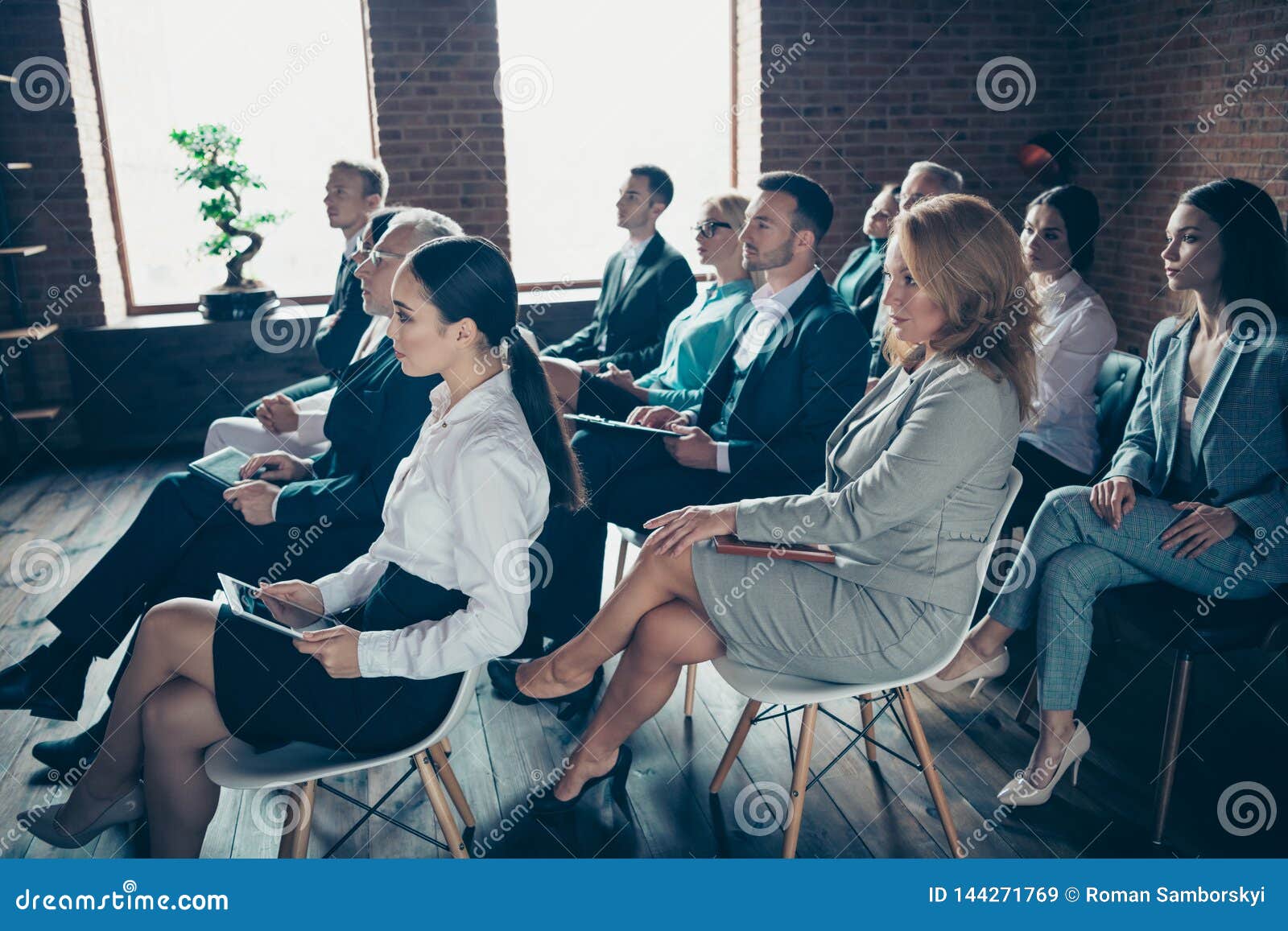 Profile Side View of Nice Serious Elegant Professional Intelligent ...