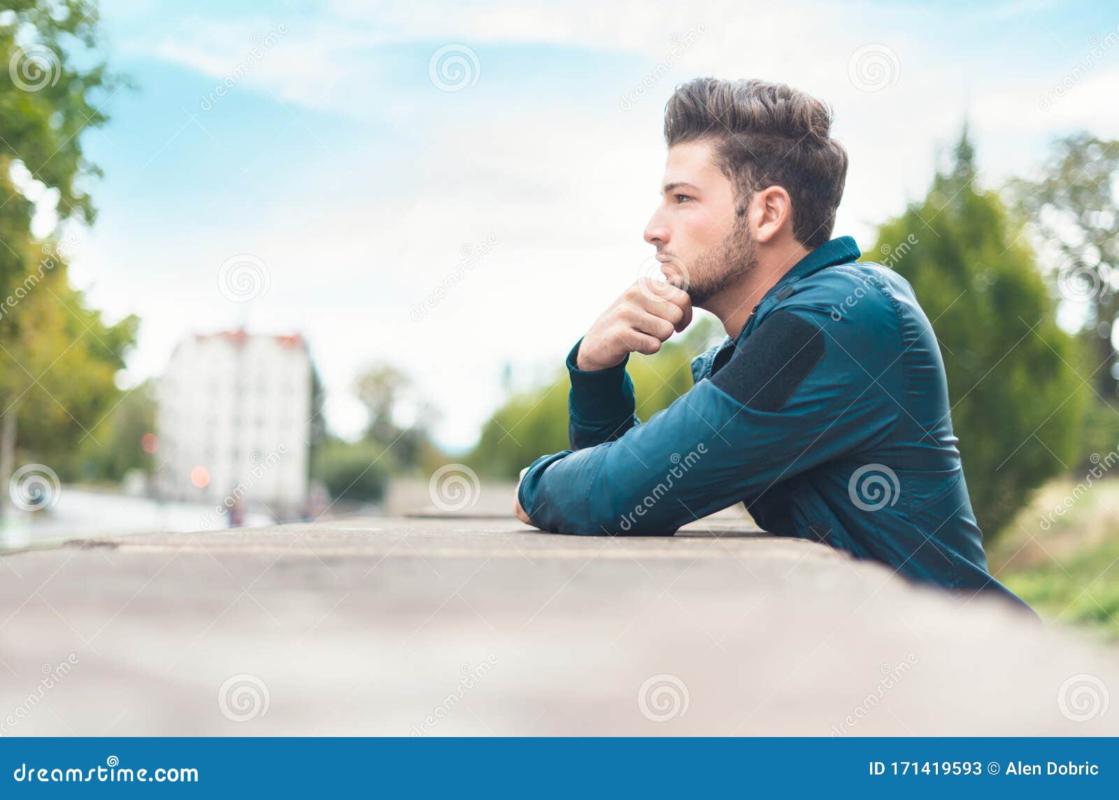 Profile - Side View of Young Beautiful Man Stock Image - Image of ...