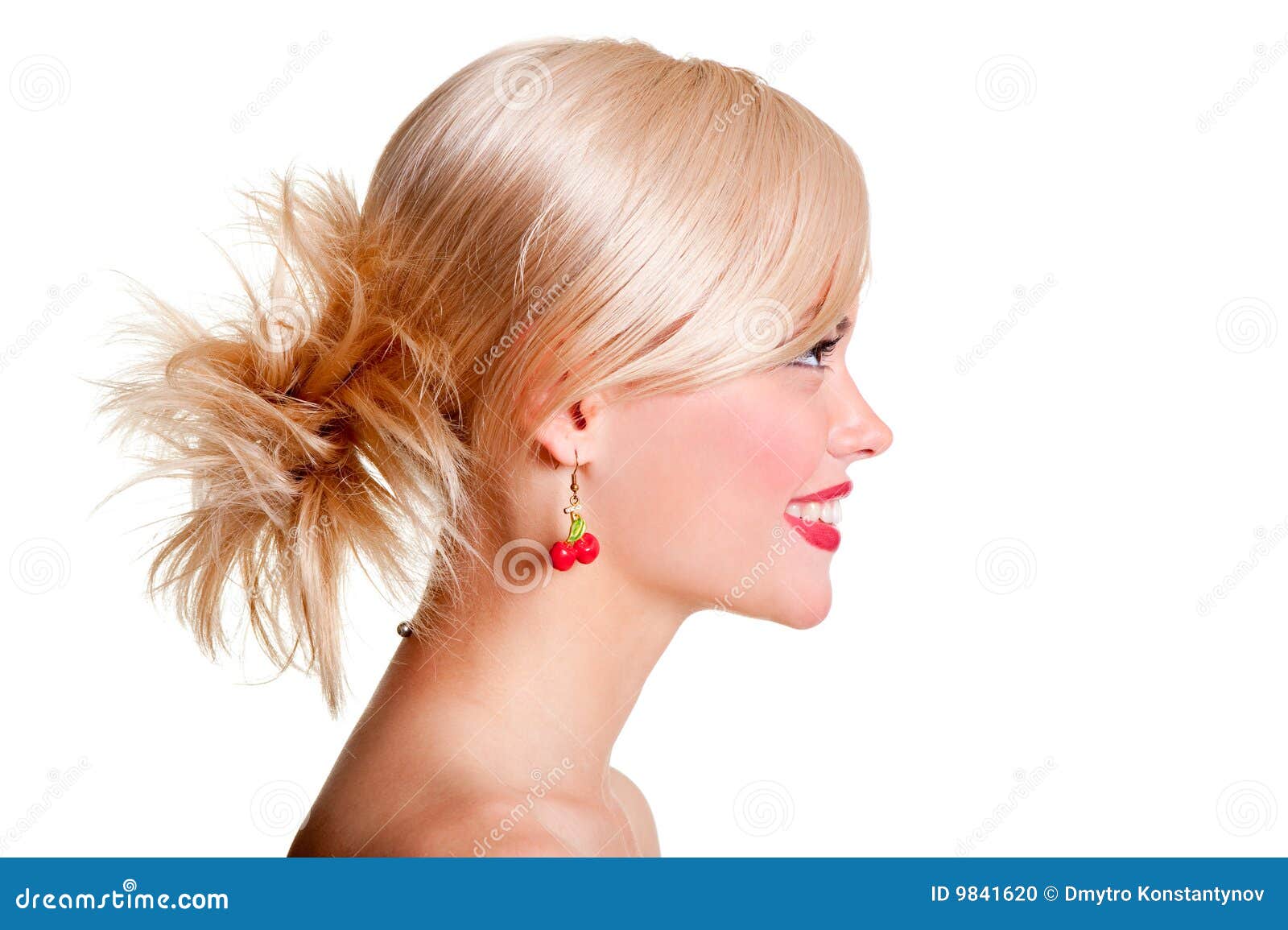 Profile of smiley model stock photo. Image of cheerful - 9841620