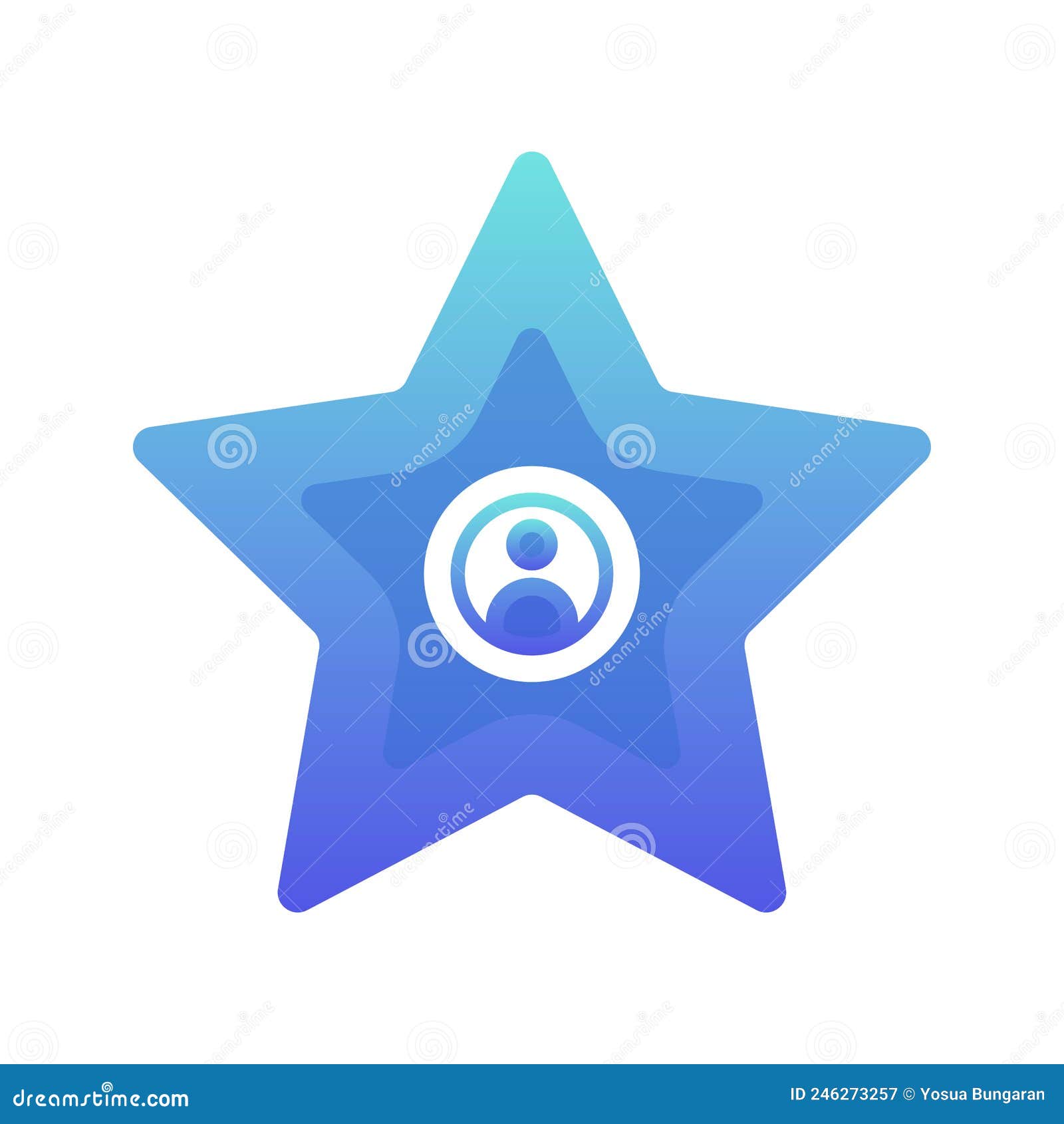 Profile Star Gradient Logo Design Modern Template Icon Stock Vector ...