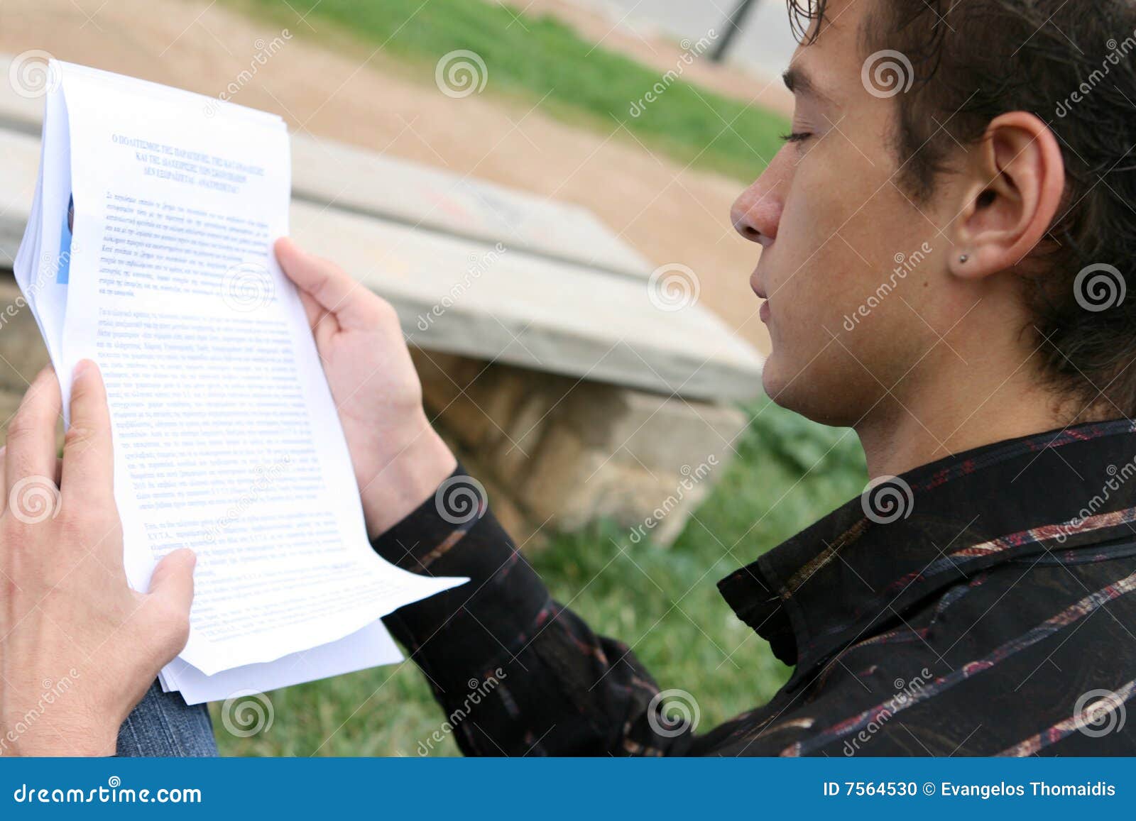 Profile student reading stock photo. Image of business - 7564530