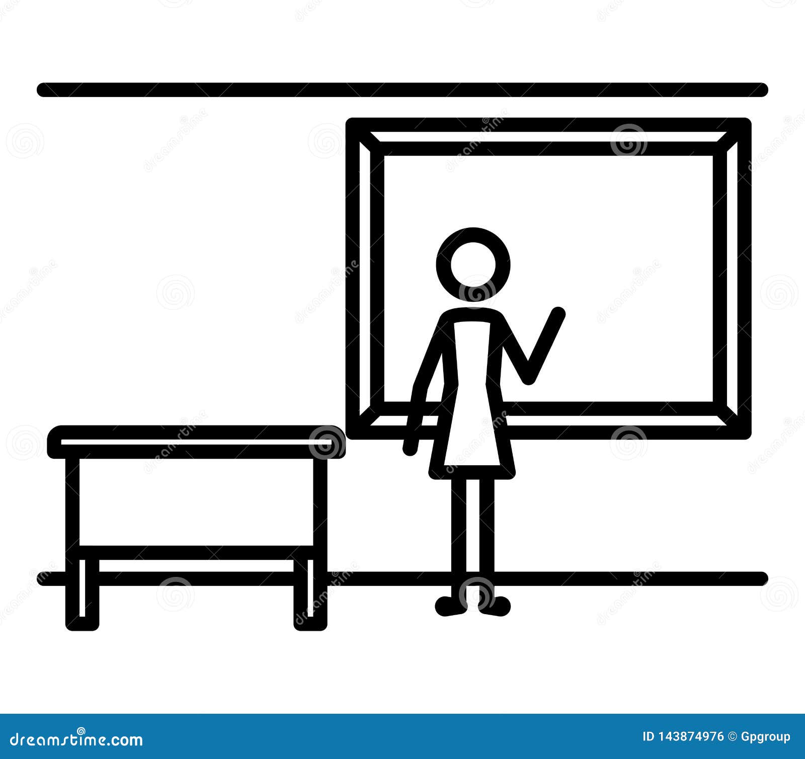 Profile Teaching with Chalkboard Stock Vector - Illustration of talk ...