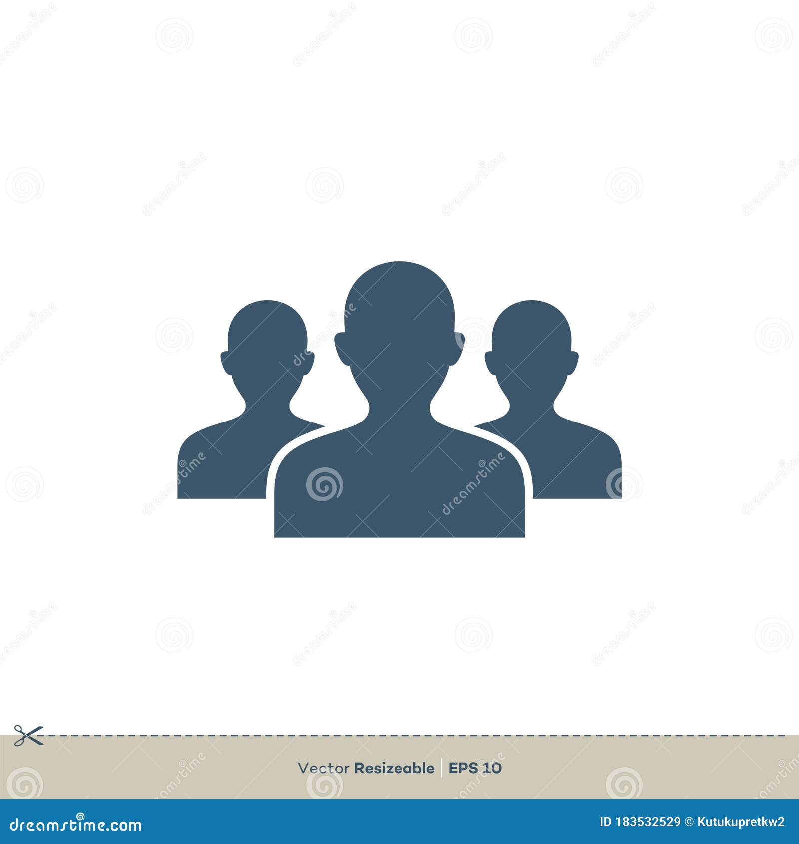 Profile Team Human Figure Teamwork Vector Icon Logo Template ...