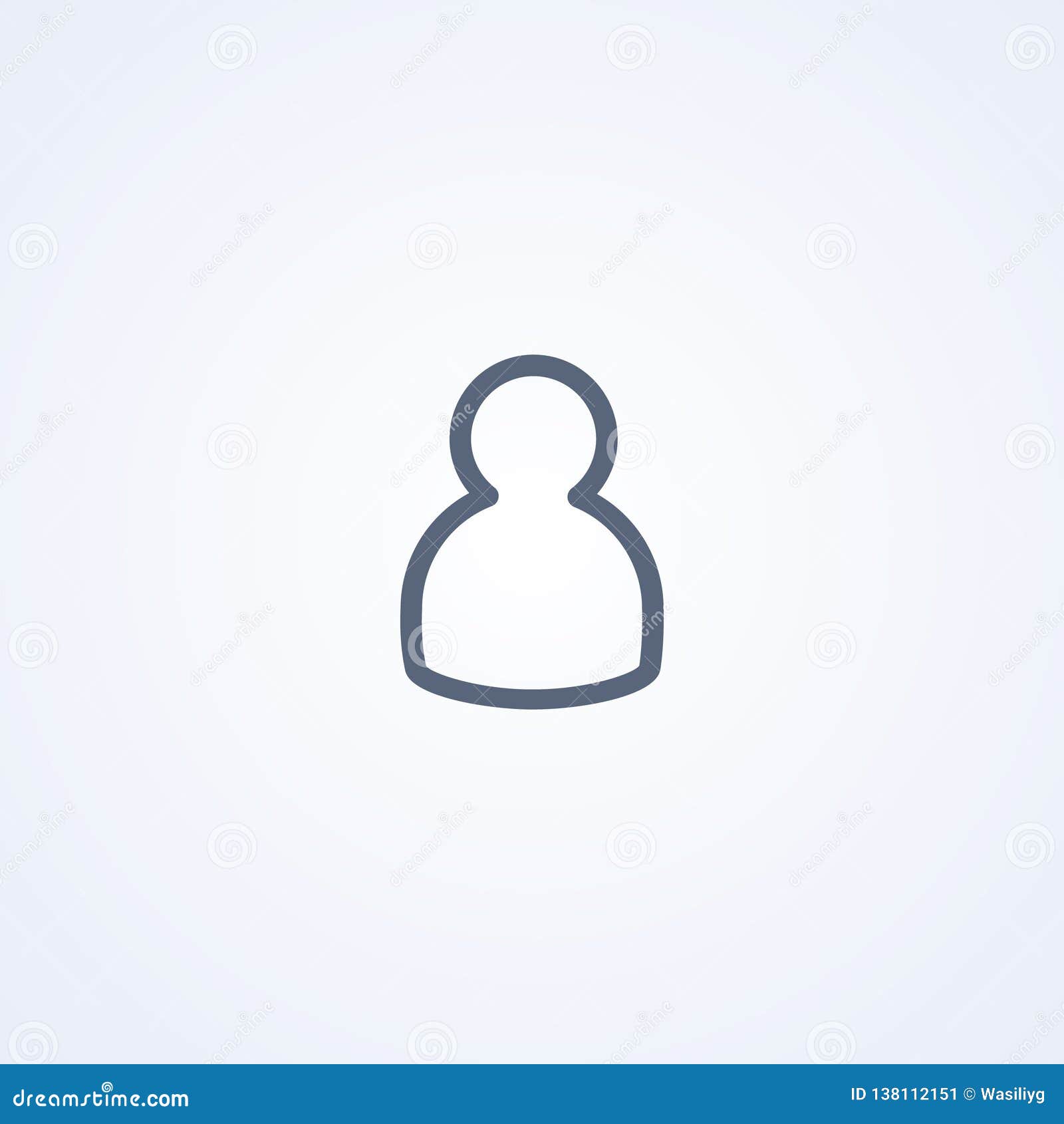 Profile, Vector Best Gray Line Icon Stock Vector - Illustration of ...