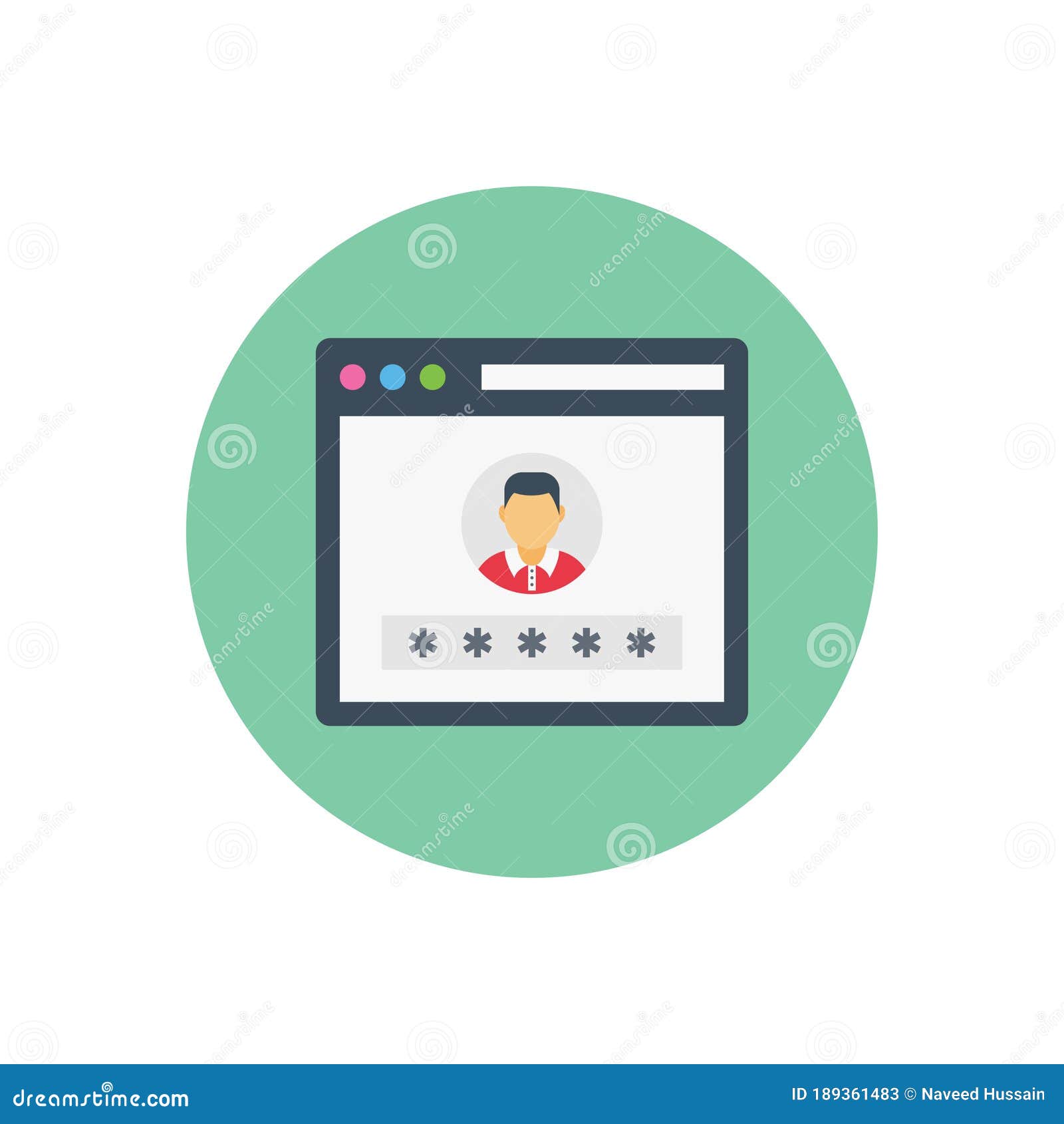 Profile Vector Color Flat Icon Stock Vector - Illustration of profile ...