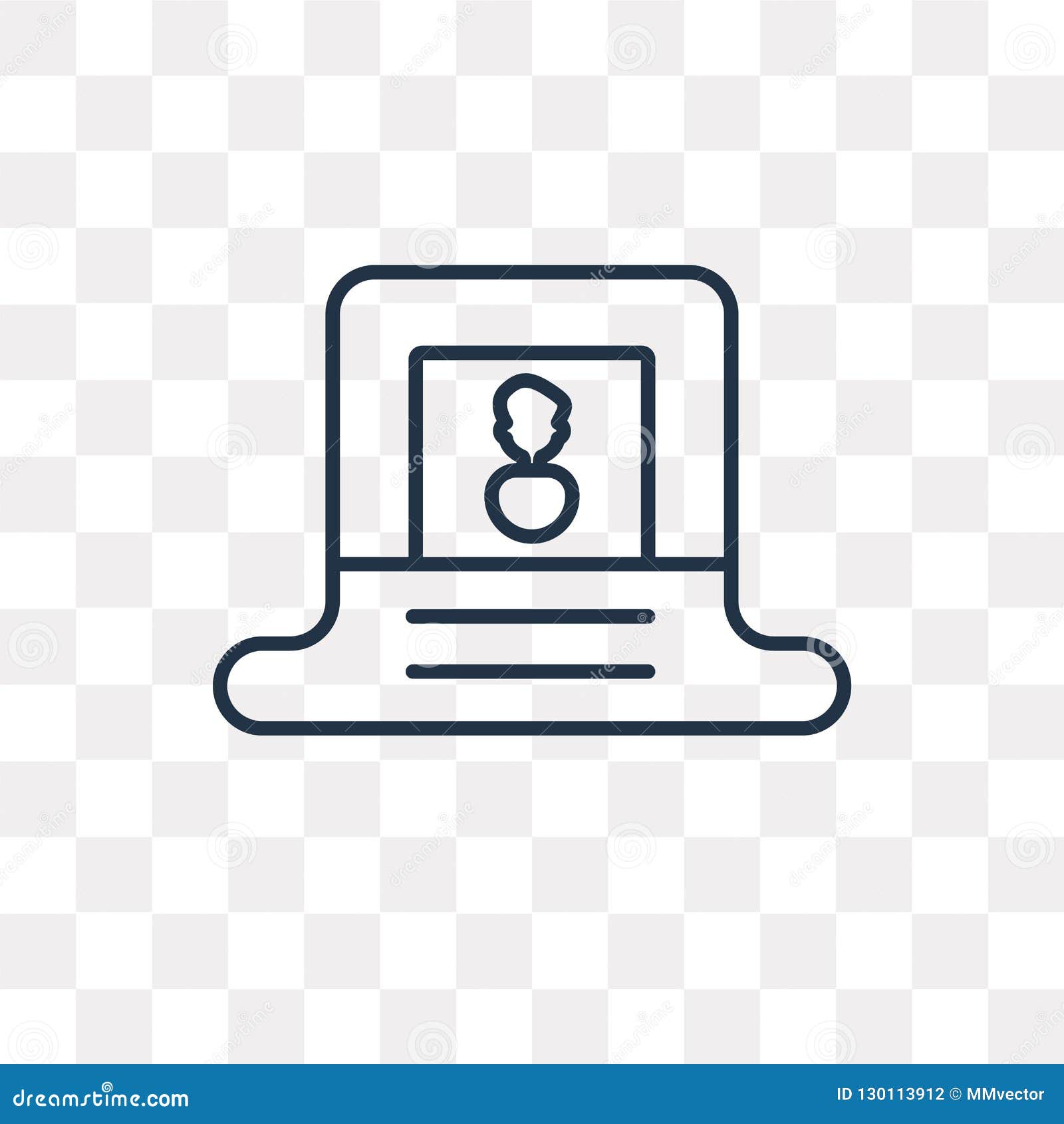 Profile Vector Icon Isolated on Transparent Background, Linear P Stock ...