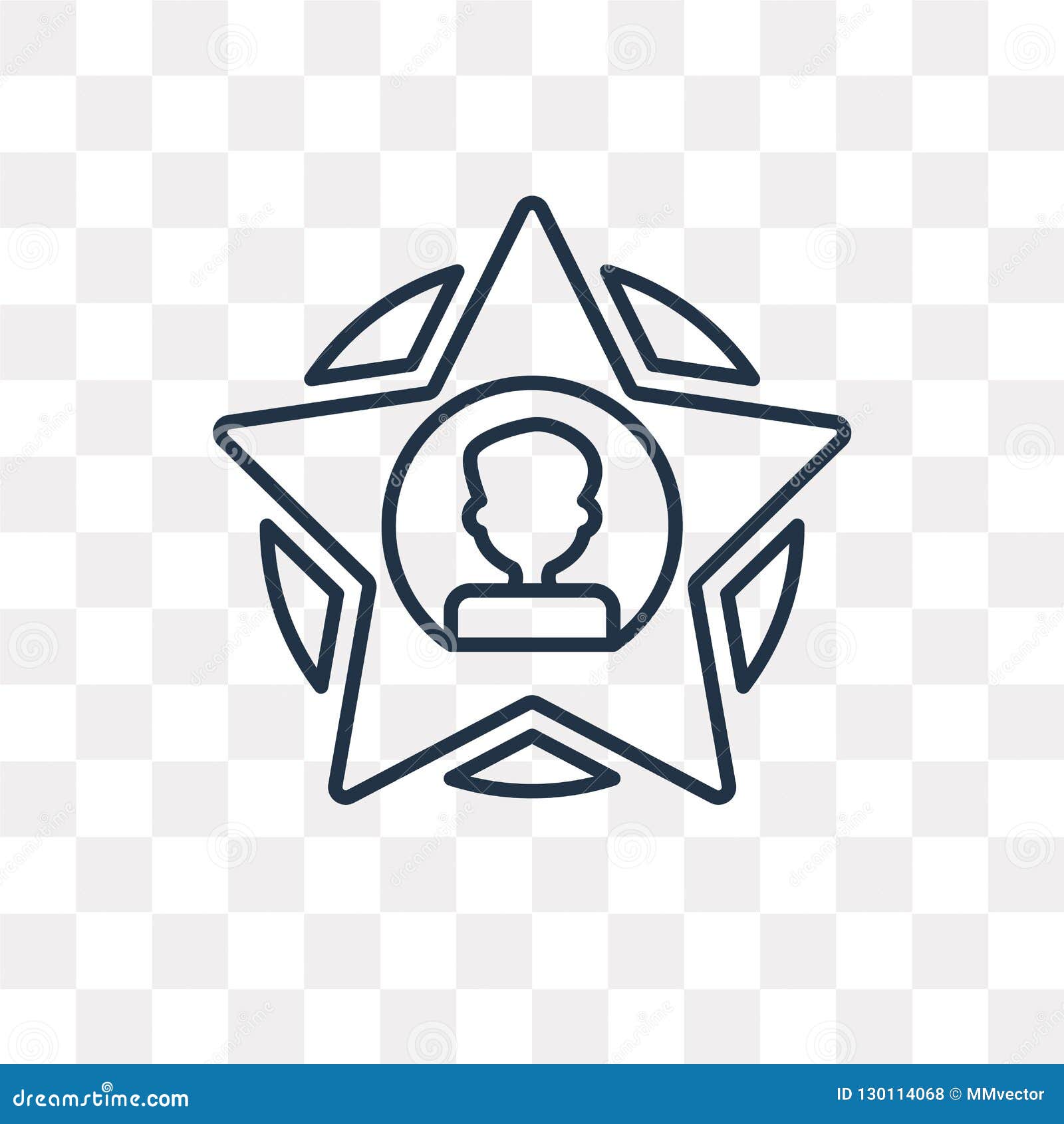 Profile Vector Icon Isolated on Transparent Background, Linear P Stock ...