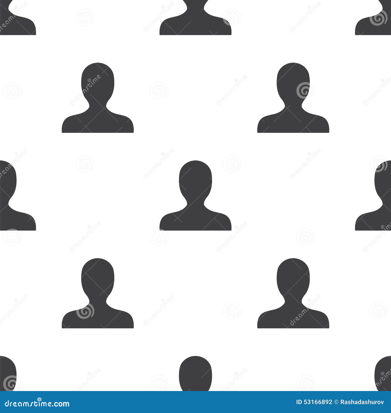 Profile, Vector Seamless Pattern Stock Vector - Illustration of head ...