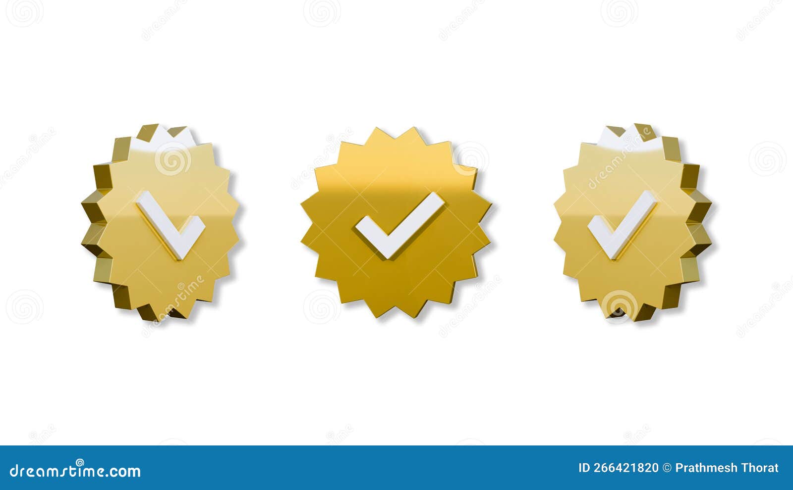 Profile Verification Check Mark Icon for Social Media Golden from ...