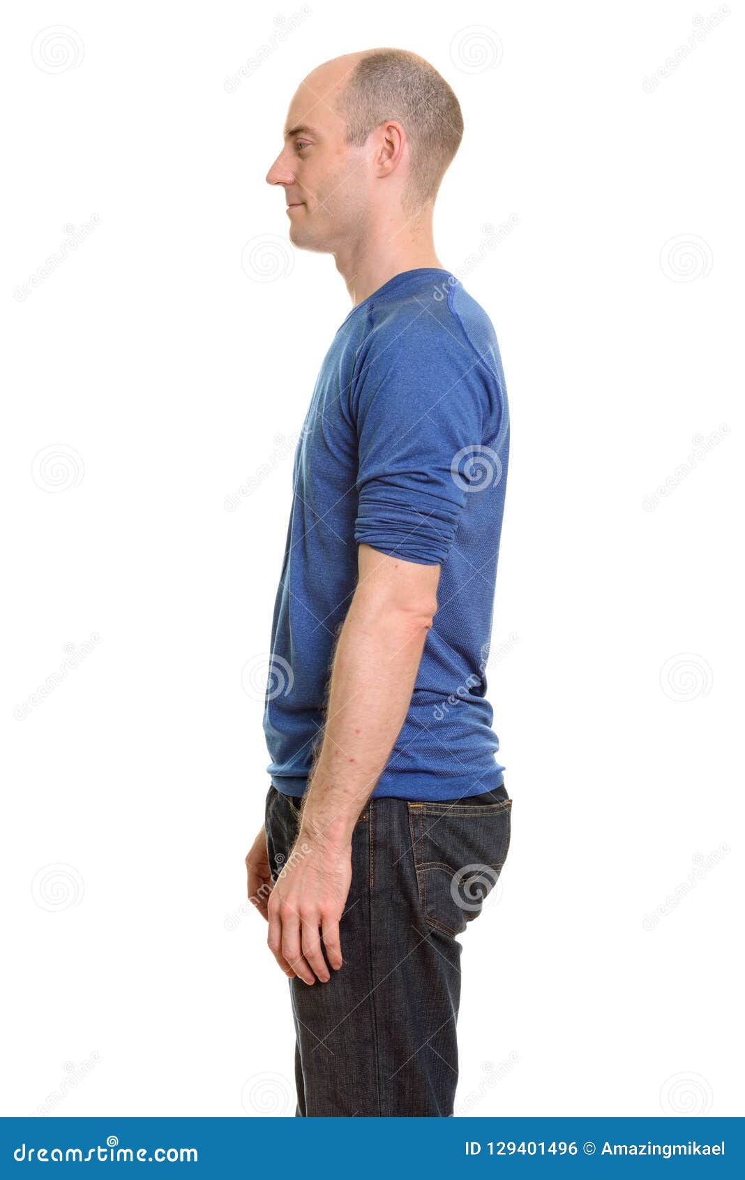 Profile View of Bald Caucasian Man Standing Stock Photo - Image of bald ... Profile View of Bald Caucasian Man Standing Stock Photo - Image of bald ...
