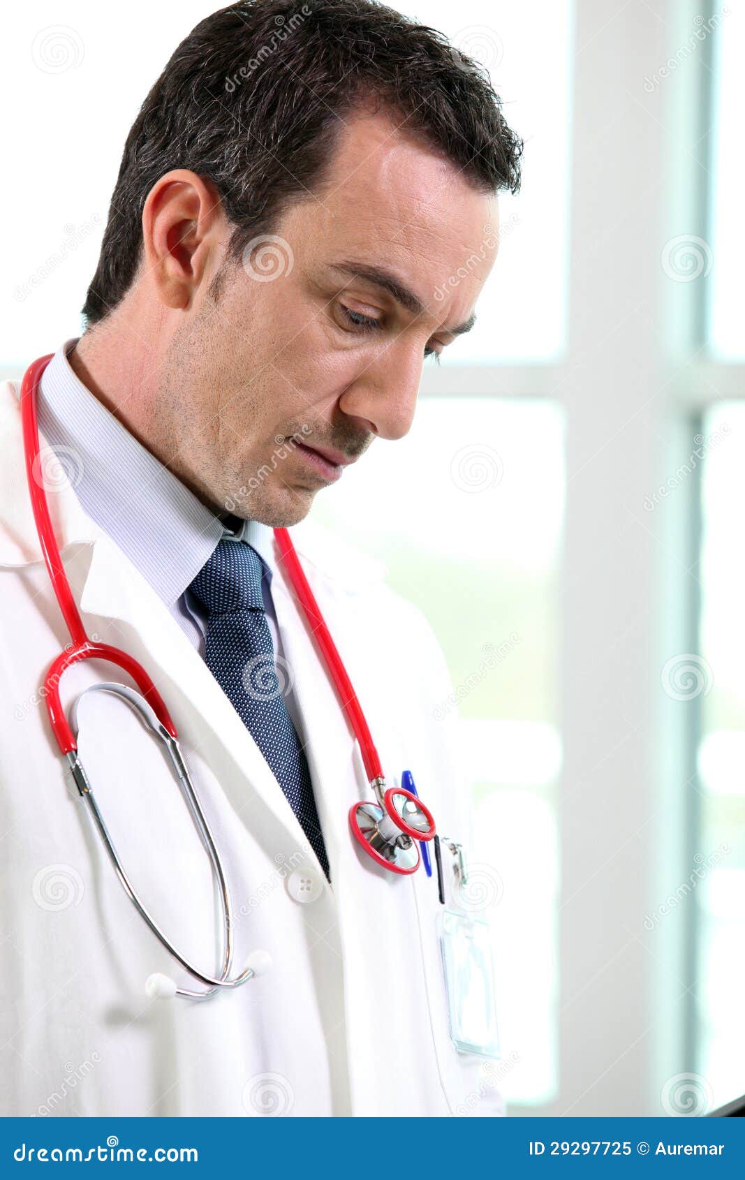 Profile view of doctor stock image. Image of occupation - 29297725