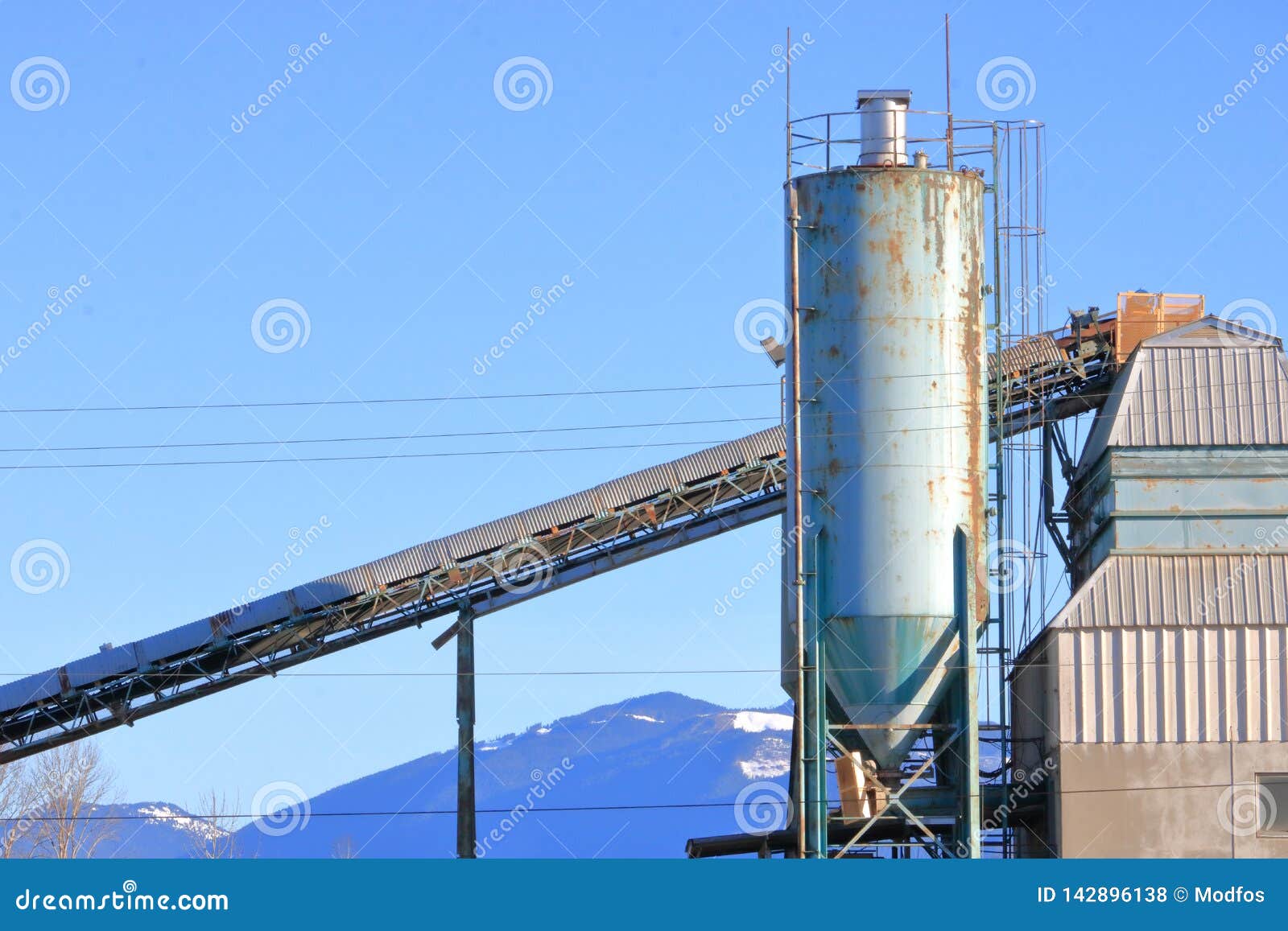 Loading Ramp for Cement Factory Stock Photo - Image of outside, metal ...