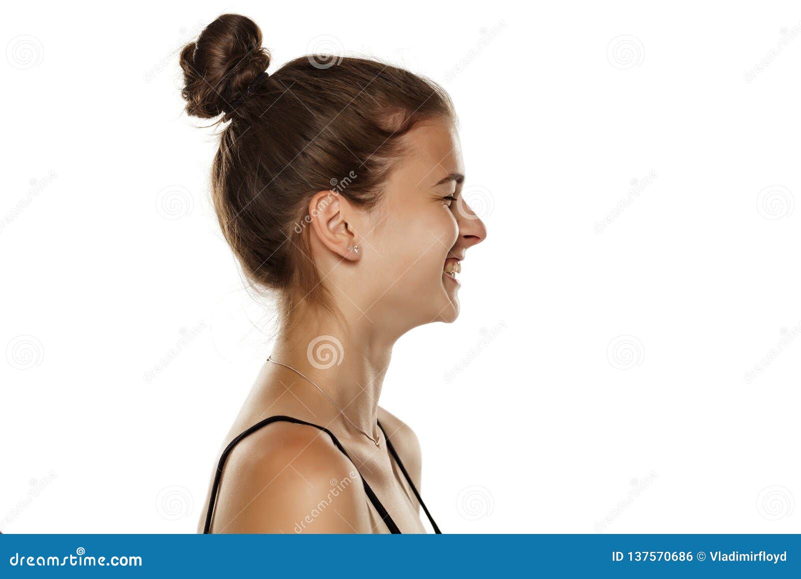 Profile view of a woman stock photo. Image of girl, care - 137570686