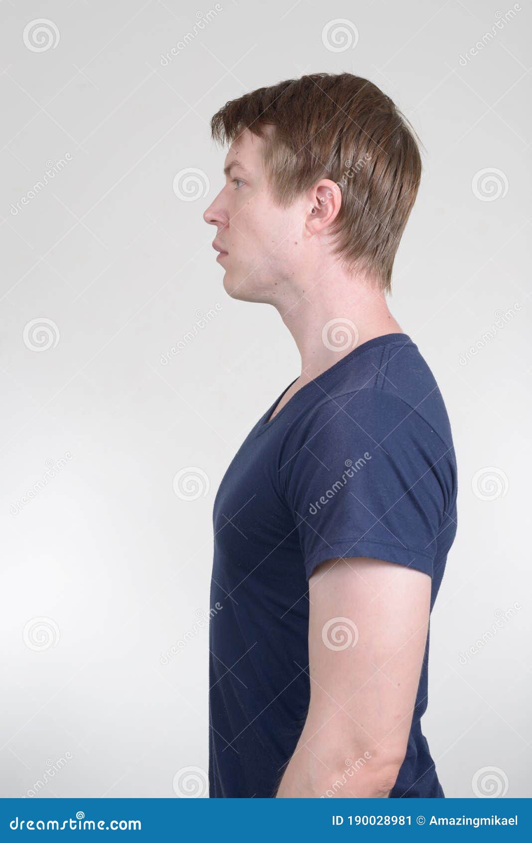 Profile View of Young Handsome Scandinavian Man Stock Image - Image of ...