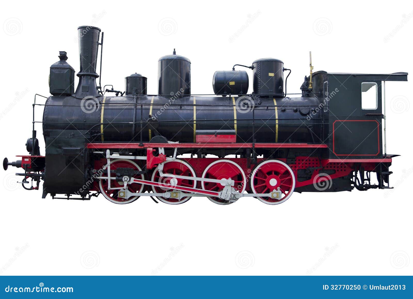 Profile Of Vintage Locomotive Stock Photo - Image: 32770250