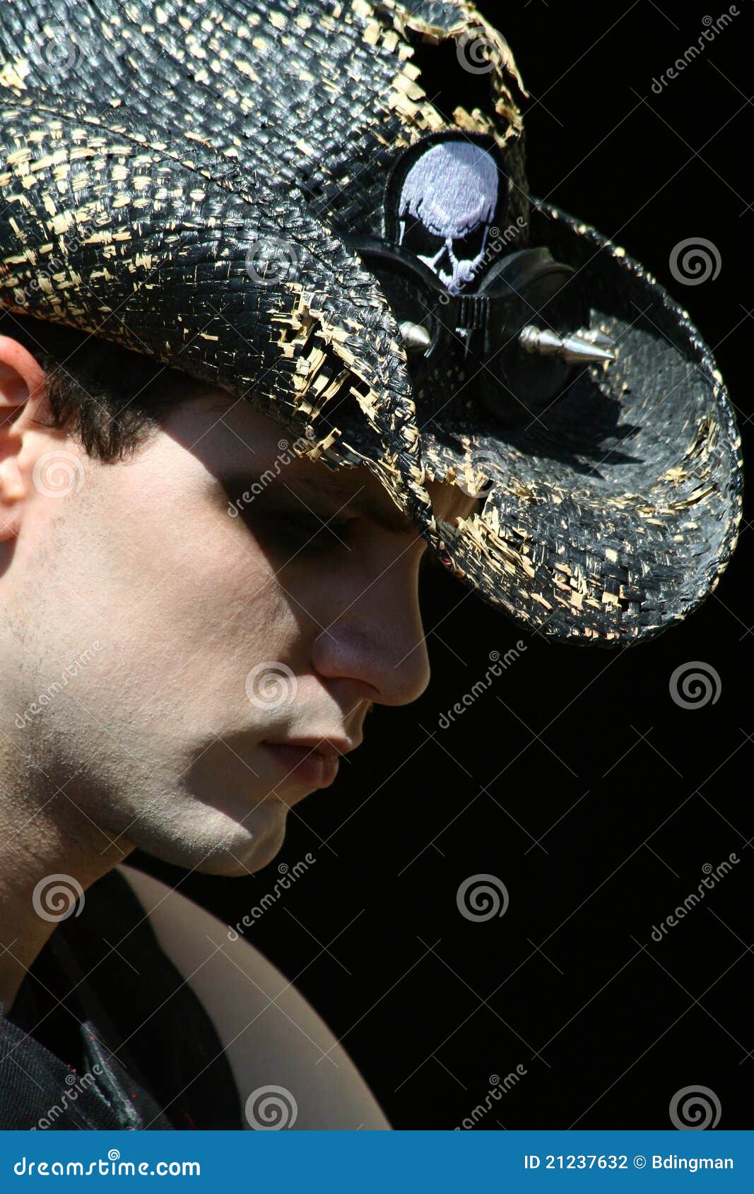 Profile of Young Goth Man stock photo. Image of person - 21237632
