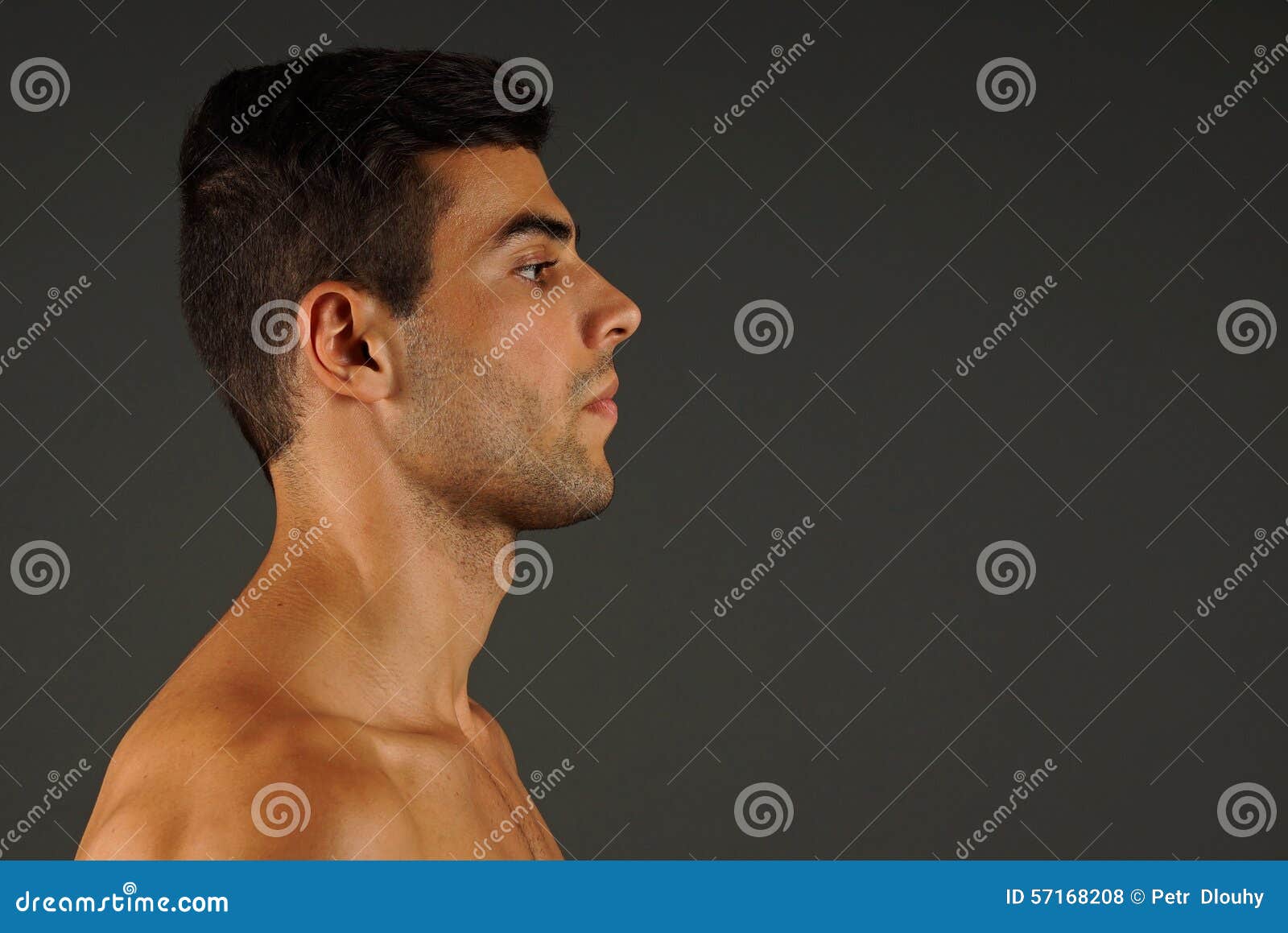 Profile of young man stock photo. Image of male, young - 57168208