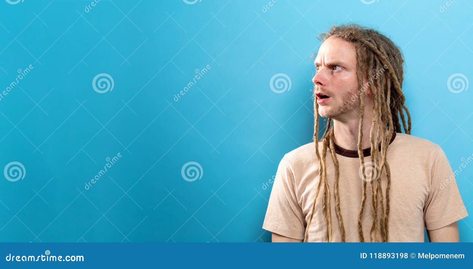 Profile of a Young Man on a Solid Background Stock Photo - Image of ...